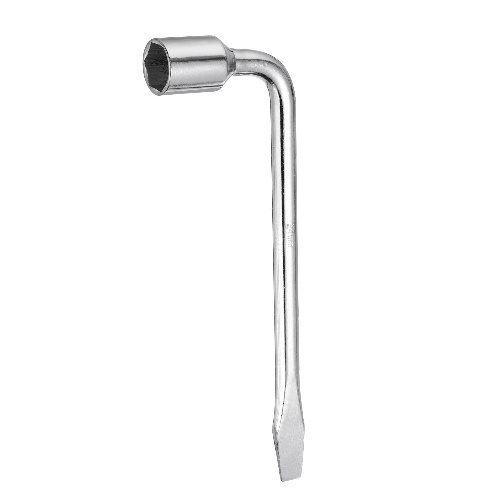 Uxcell Car Spare Tire Lug Wrench 24mm CR-V Steel l Type Slotted End ...