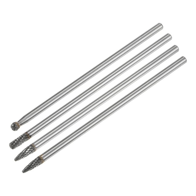 Uxcell Carbide Burrs Double Cut Rotary Burrs File Radius Cylinder Shape ...