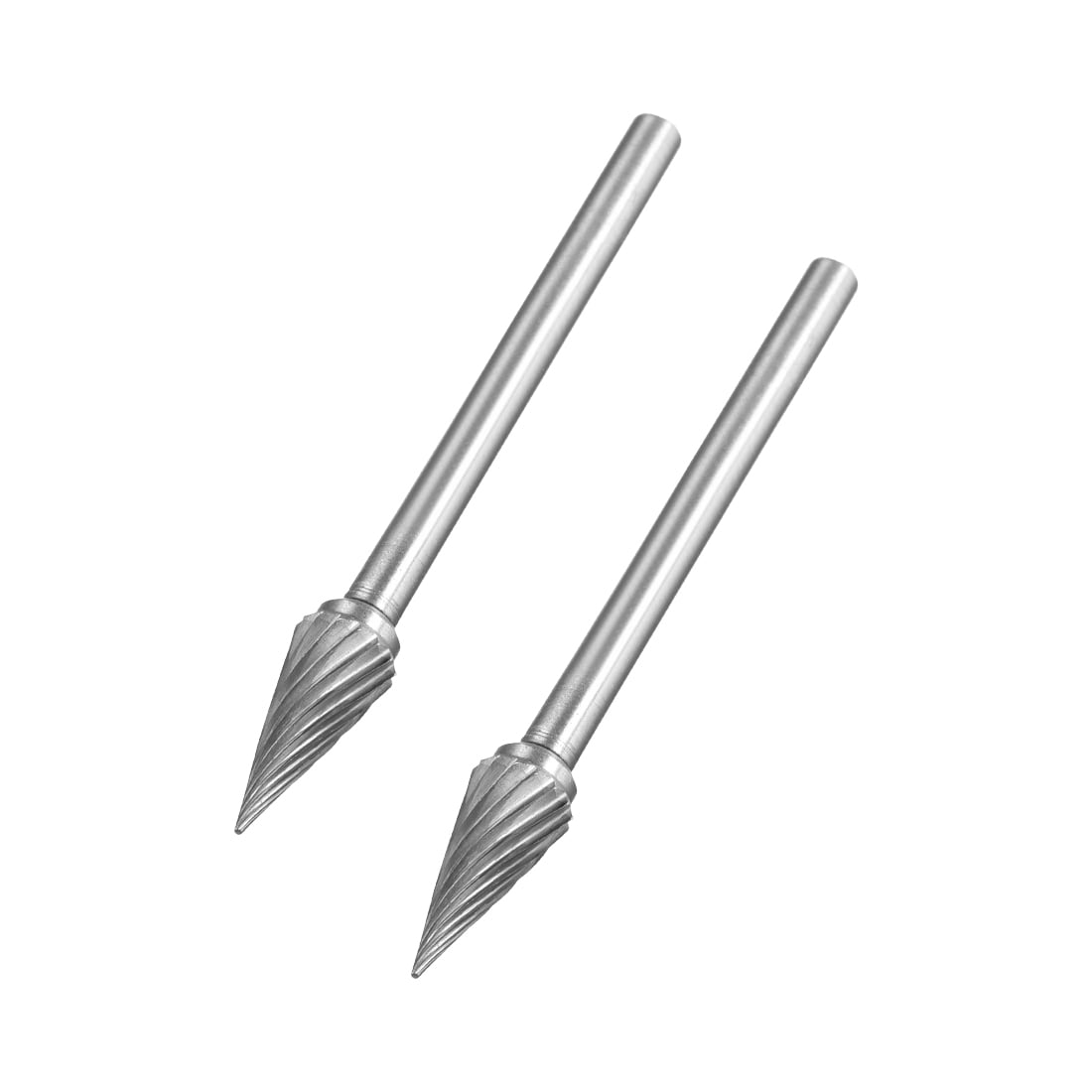 Uxcell Carbide Burrs Single Cut Rotary Burrs File Pointed Cone M Shape ...