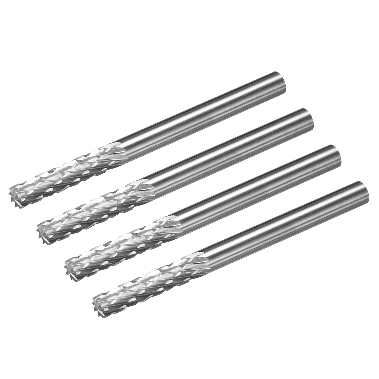 Uxcell Carbide Burrs YG8 Double Cut Rotary Burrs File Cylinder Shape Cutting Burrs with 1/8 ...