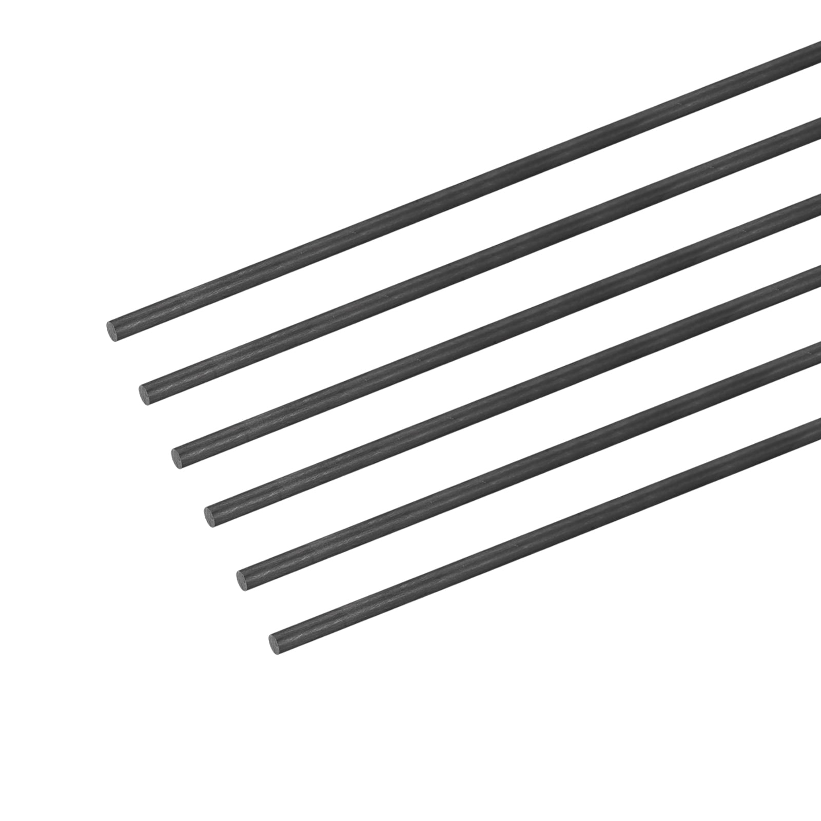 Uxcell Carbon Fiber Rod, 3mm x 300mm for RC Plane DIY Quadcopter Arm, 6 ...