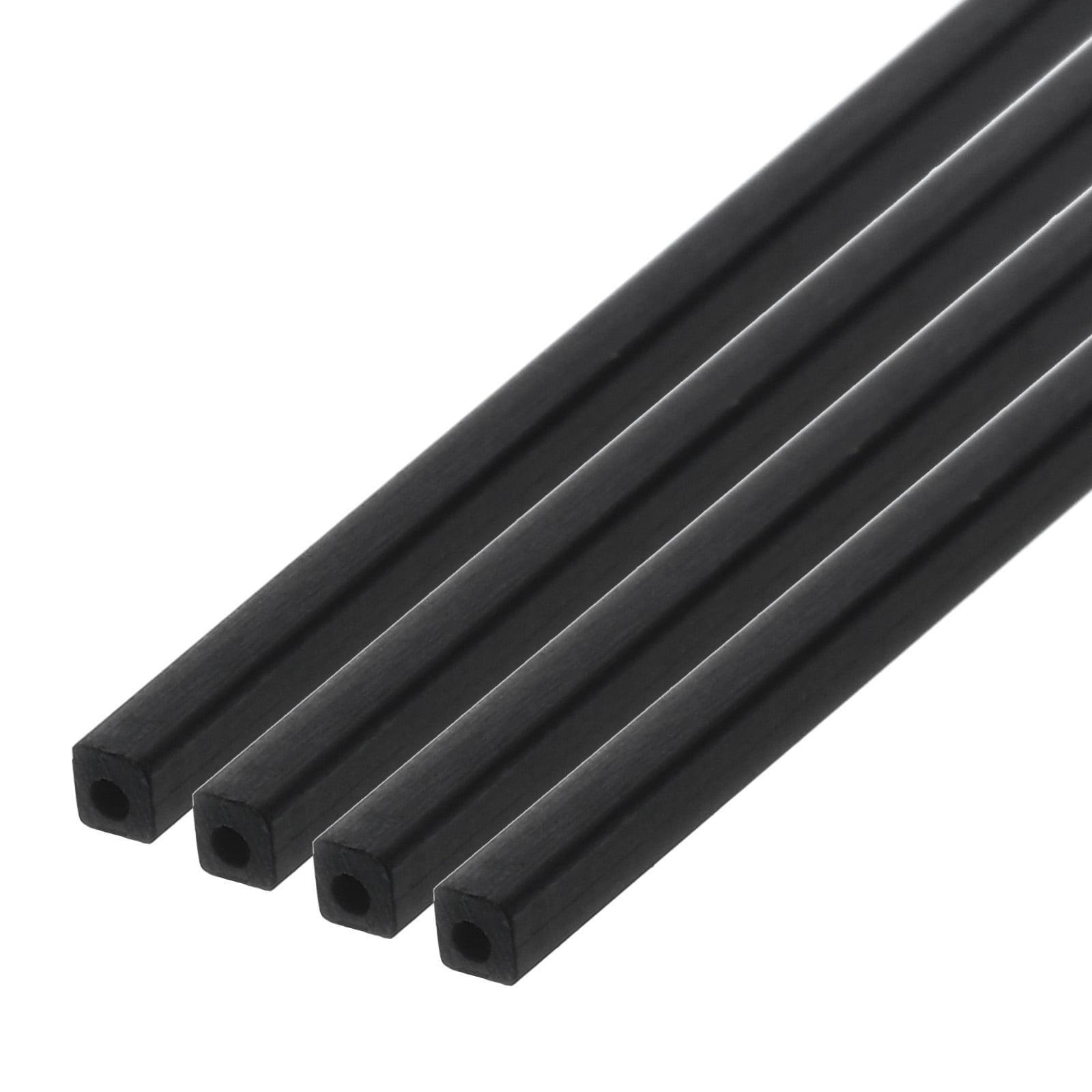 Uxcell Carbon Fiber Square Tube 2x1x500mm Pultruded Carbon Fiber Tubing ...