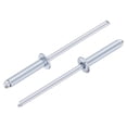 Uxcell Carbon Steel Open End Blind Rivets Dome Head Rivet 1/8"x5/8 ...