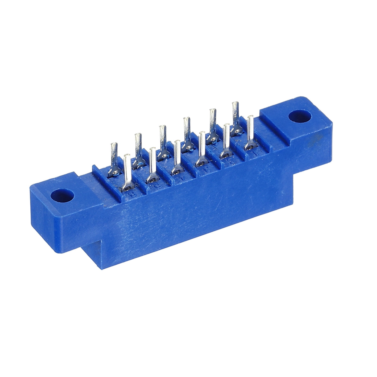 Uxcell Card Edge Connector Blue Socket 12 Pin 3.96mm Pitch for Printed ...