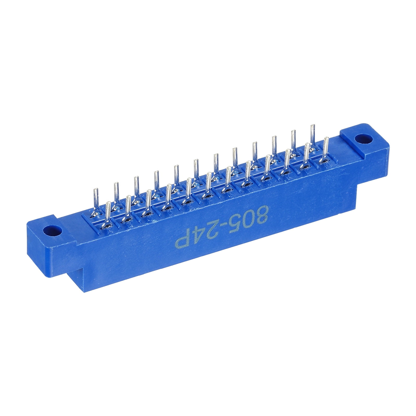 Uxcell Card Edge Connector Blue Socket 24 Pin 3.96mm Pitch for Printed ...
