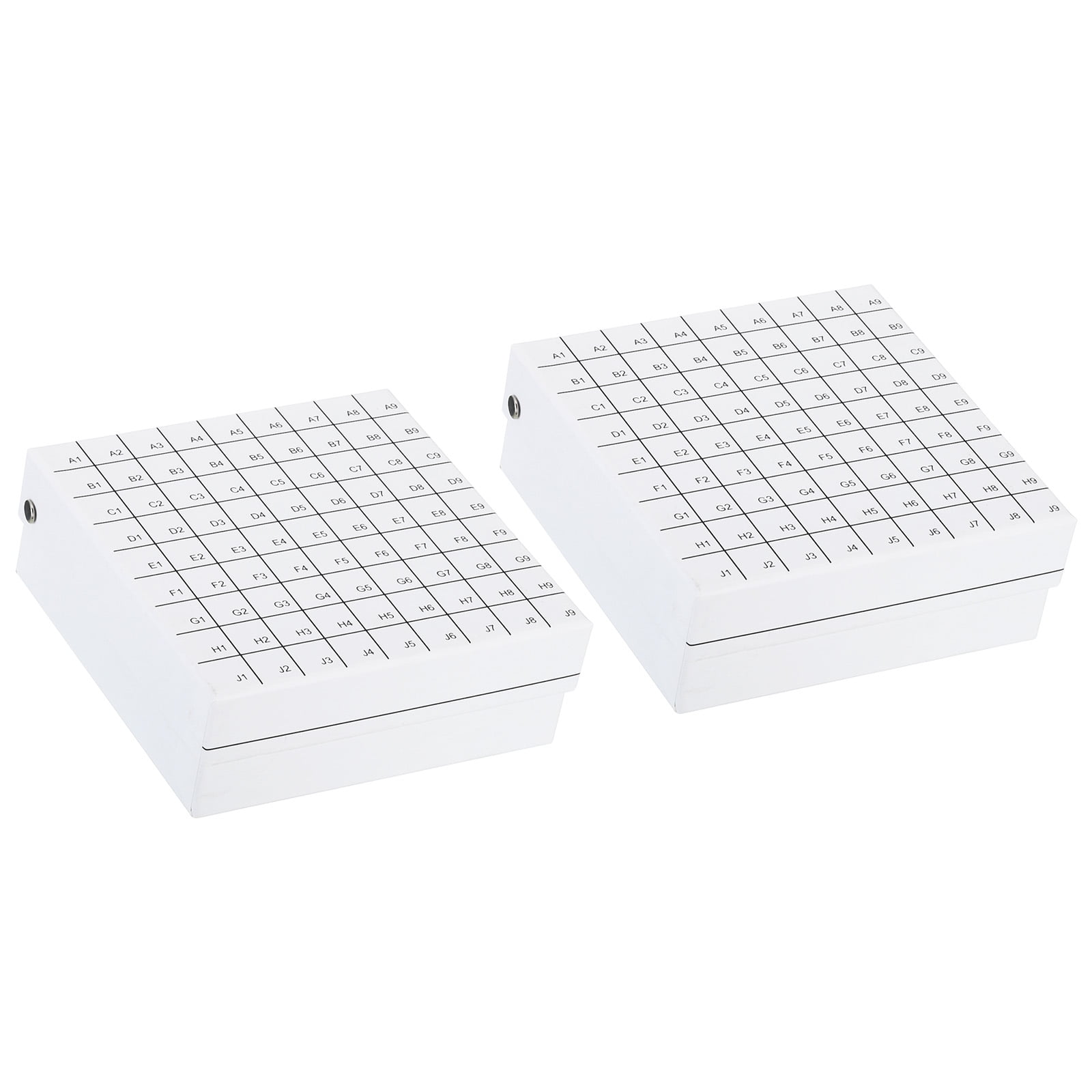 Uxcell Cardboard Freezer Box, 2Pcs 81 Places Tube Rack Plastic ...