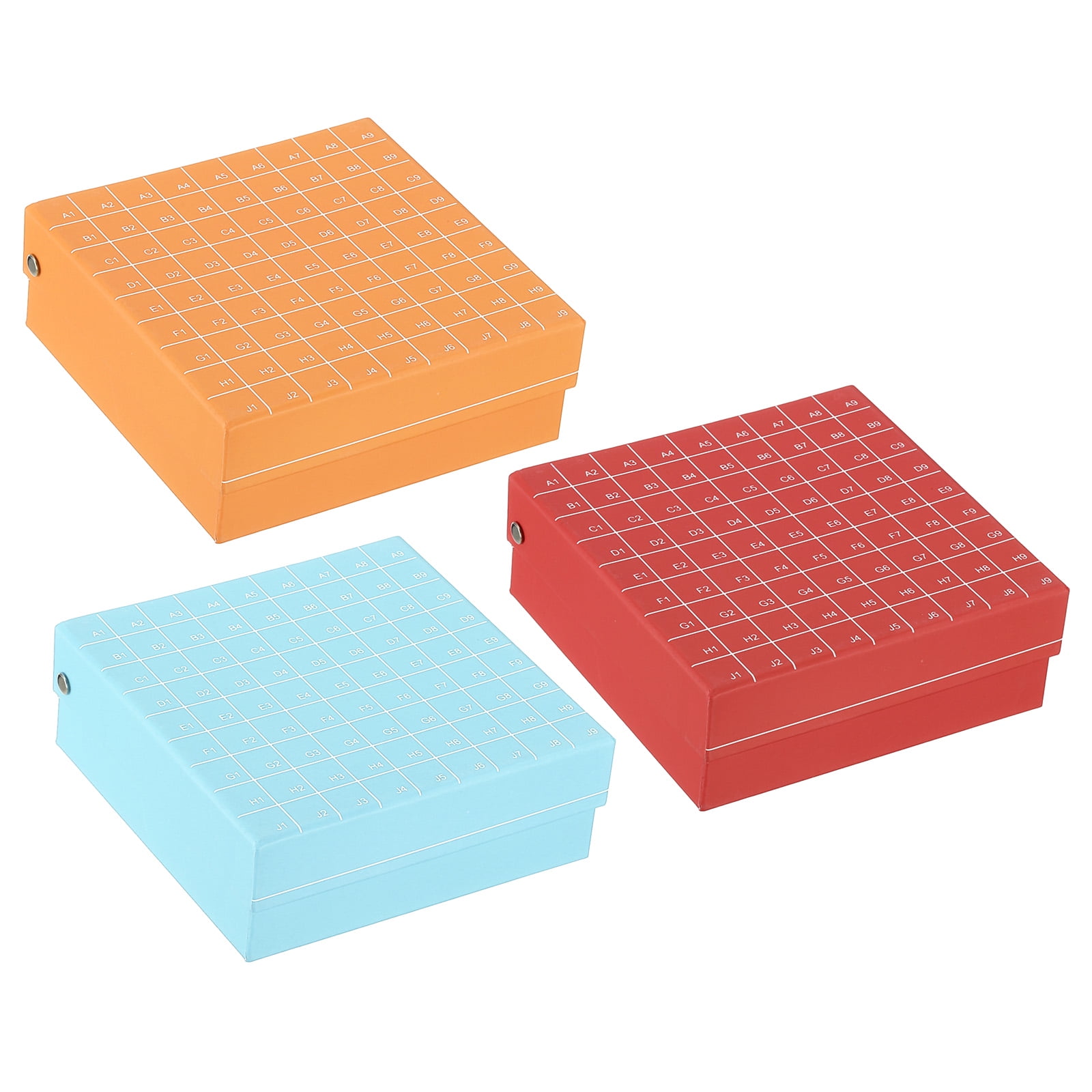 Uxcell Cardboard Freezer Box, 3Pcs 81 Places Tube Rack Plastic ...
