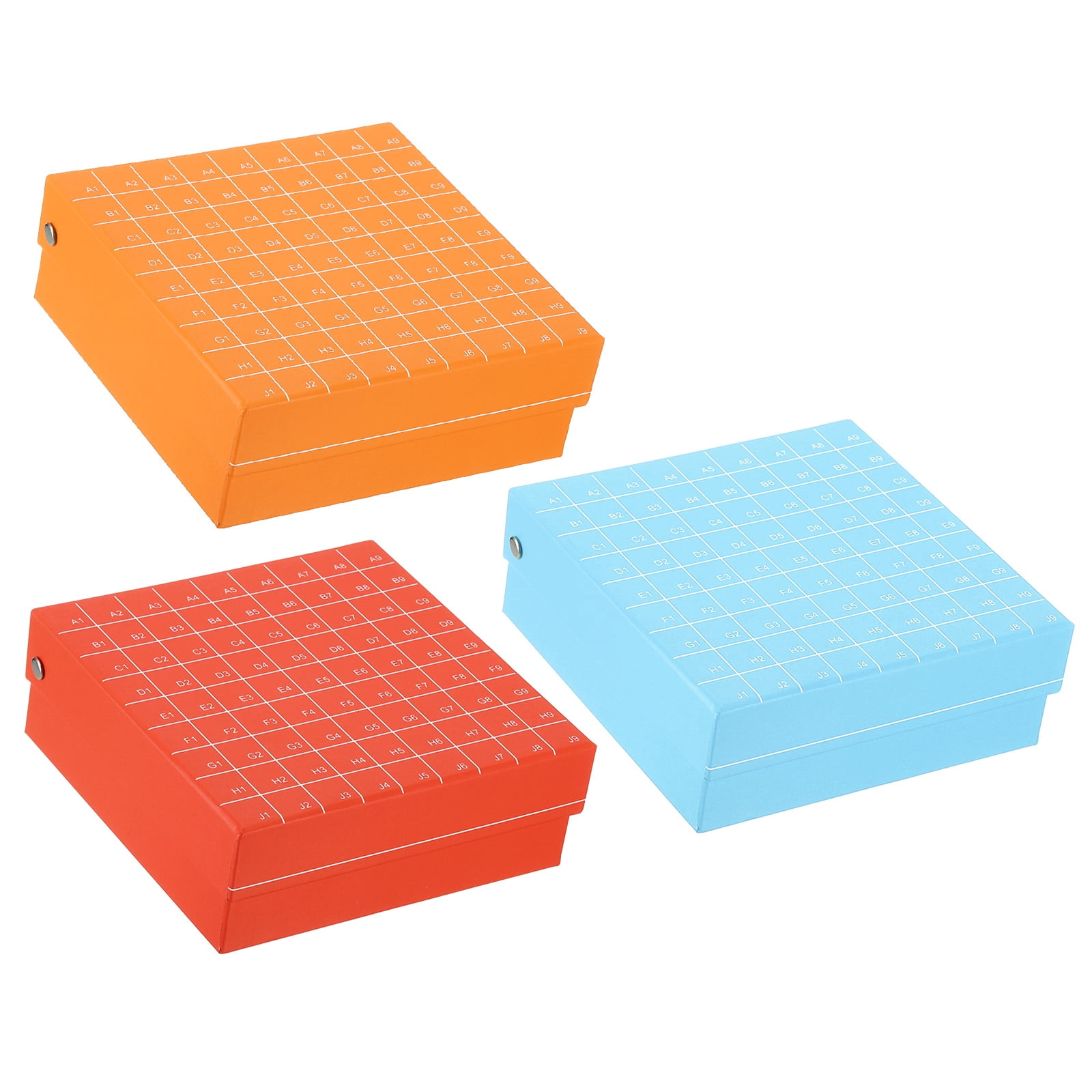 Uxcell Cardboard Freezer Box, 3Pcs 81 Places Tube Rack for 1.5/1.8/2 ...