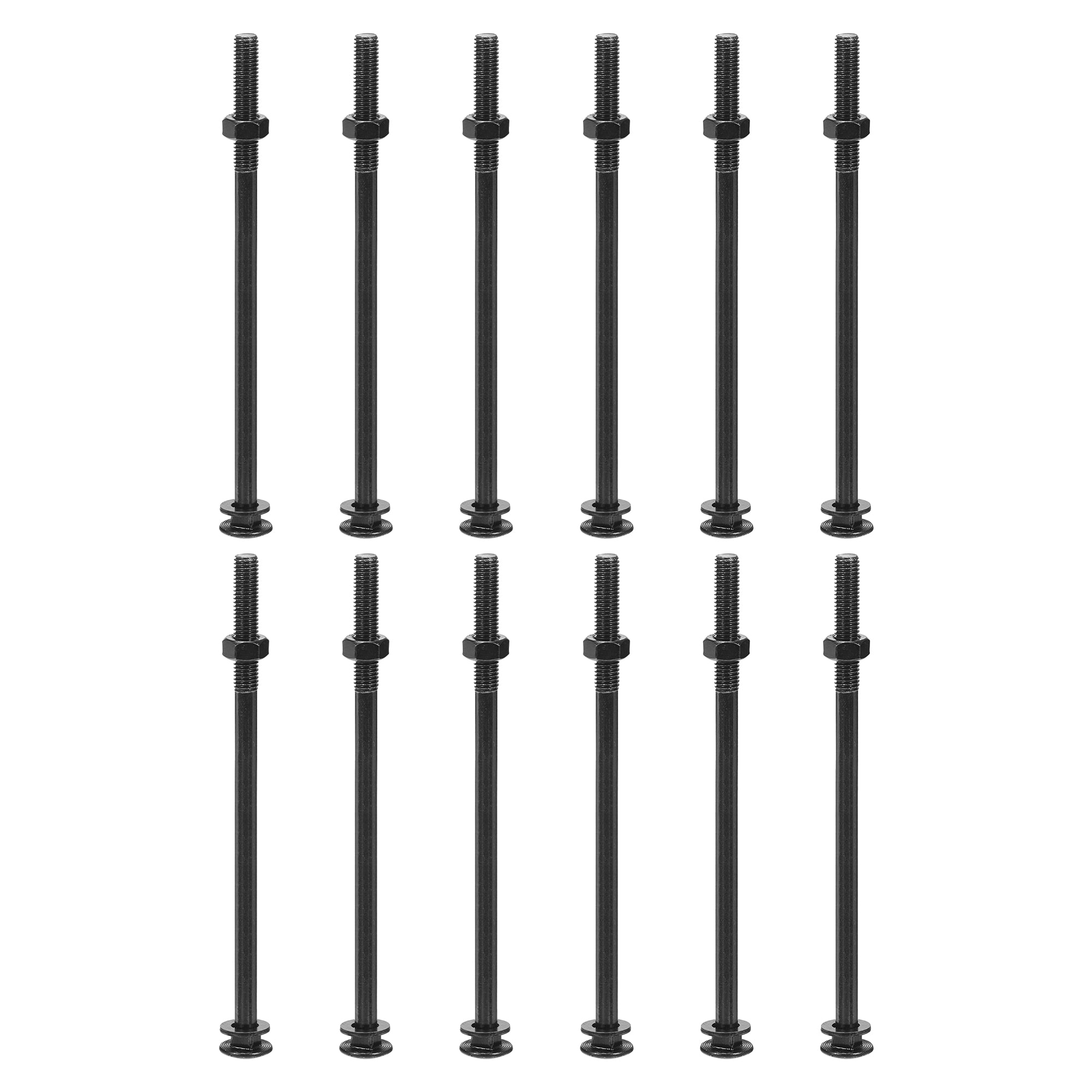 Uxcell Carriage Bolt with Nut & Washer, Black 304 Stainless Steel ...