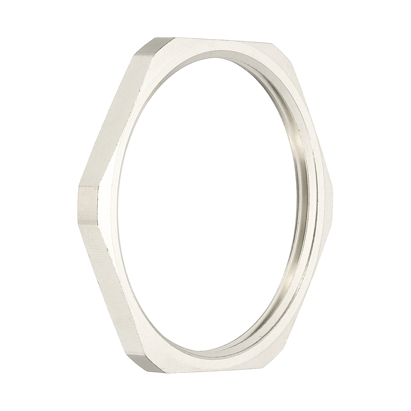 Uxcell Cast Pipe Fitting Hex Locknut, Nickel Plated Copper Female ...