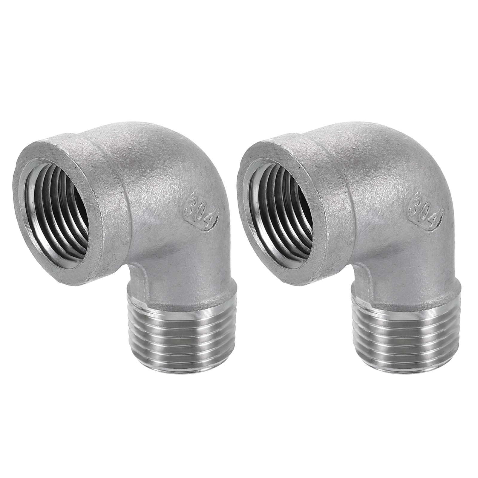 Uxcell Cast Pipe Fitting NPT 1/2 Female x NPT 1/2 Male Threaded Adapter ...