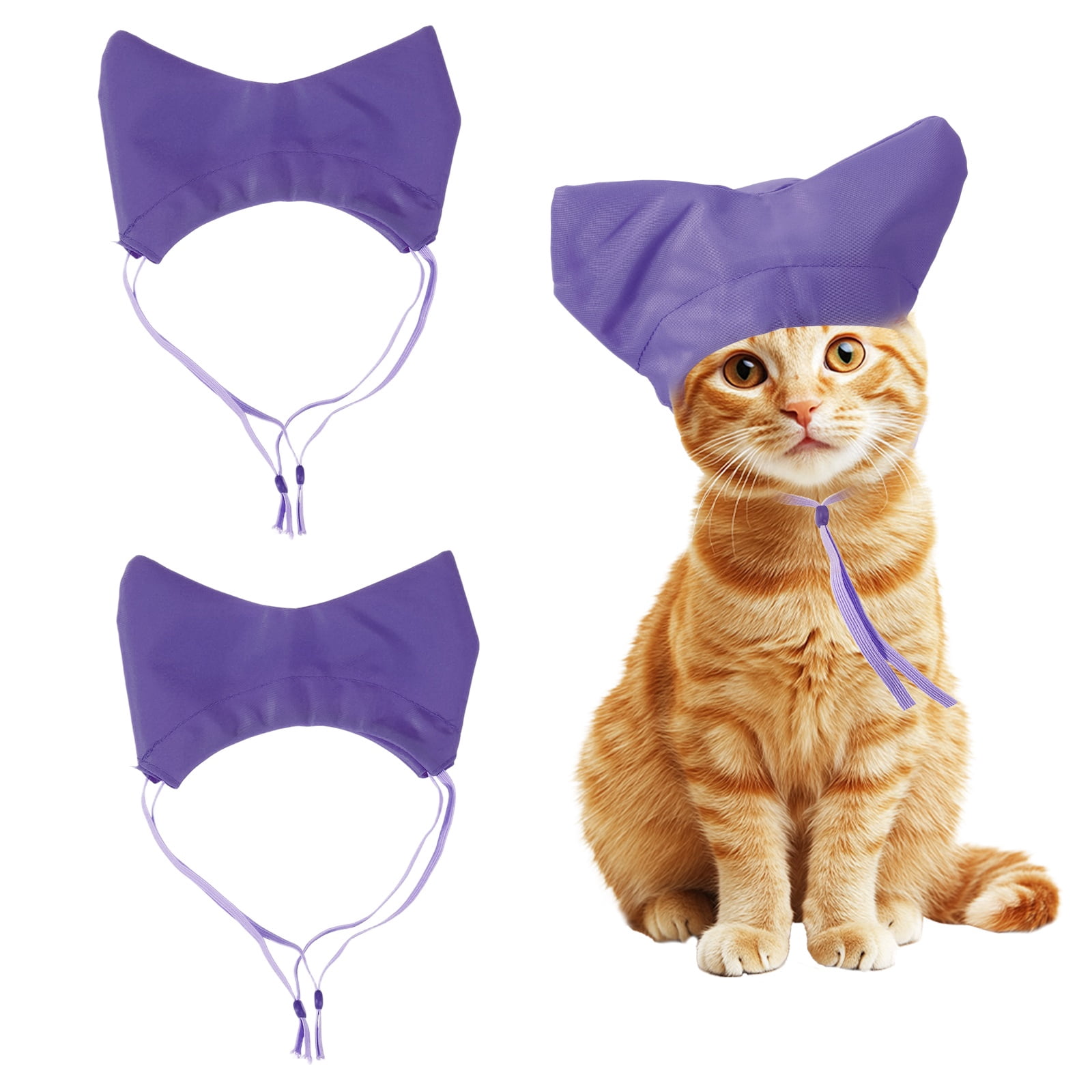 Uxcell Cat Shower Cap, Dog Shower Caps with Adjustable Strap, (Purple ...