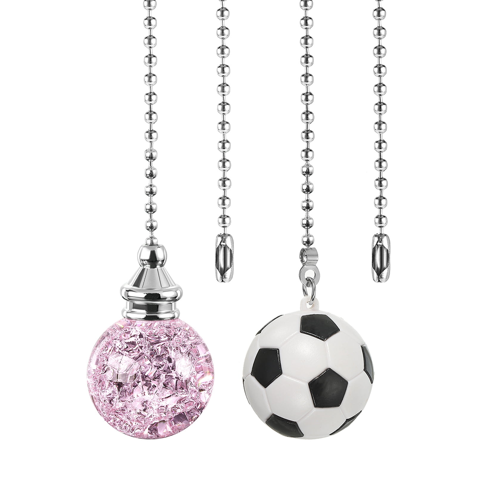Uxcell Ceiling Fan Pull Chain, Crystal Ball/Soccer Pull Chain Extension ...