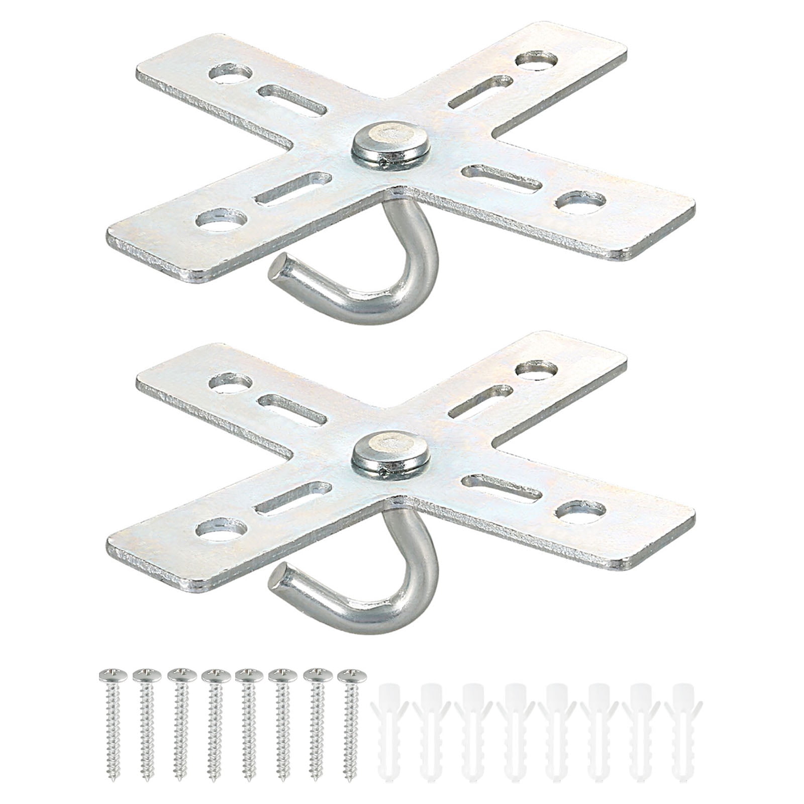Uxcell Ceiling Hook Kit Cross Design Metal Hanging Plate Mount Hanger ...