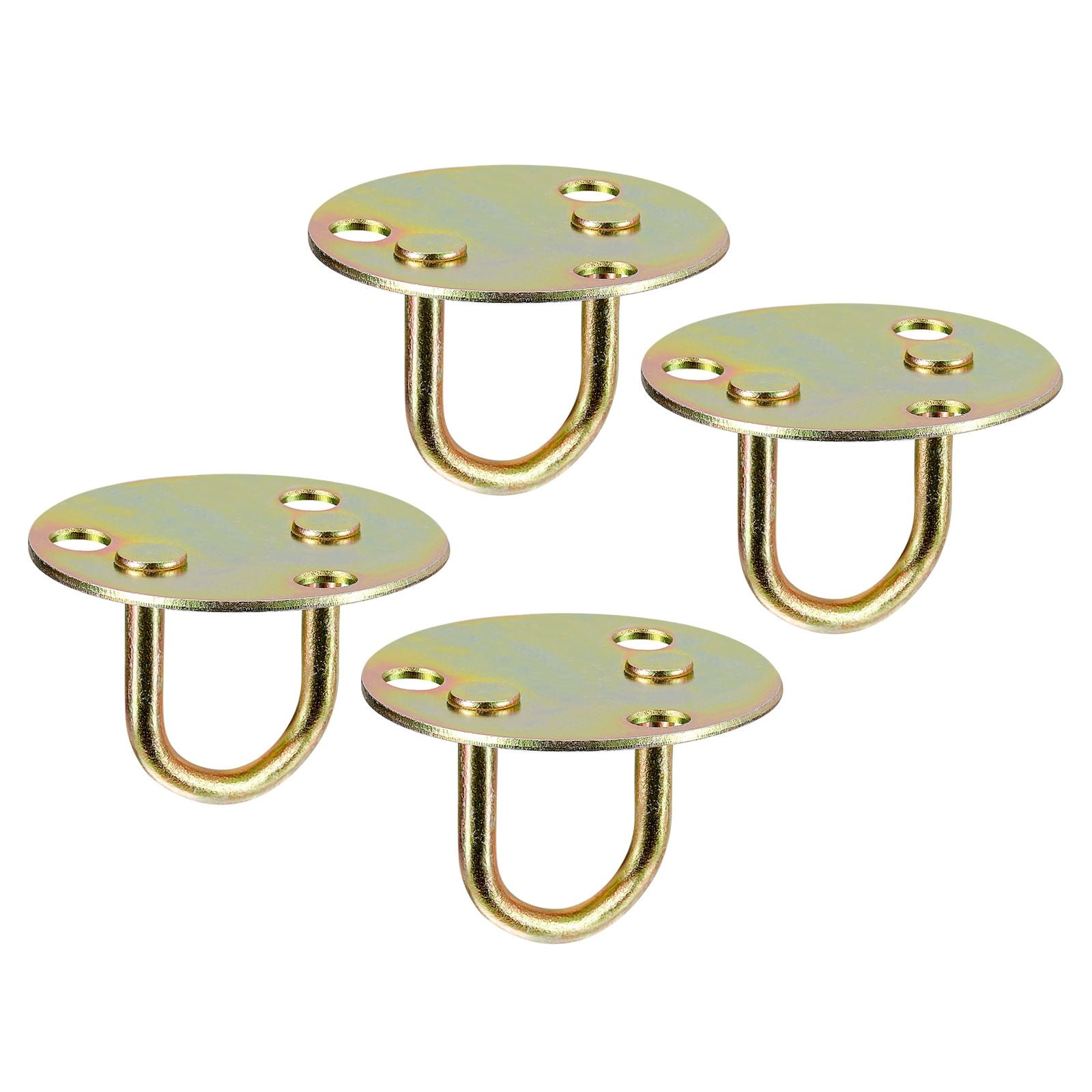 Uxcell Ceiling Hooks, 3 Inch Dia Screw Mounted Pad Eye Plate Top Hooks ...