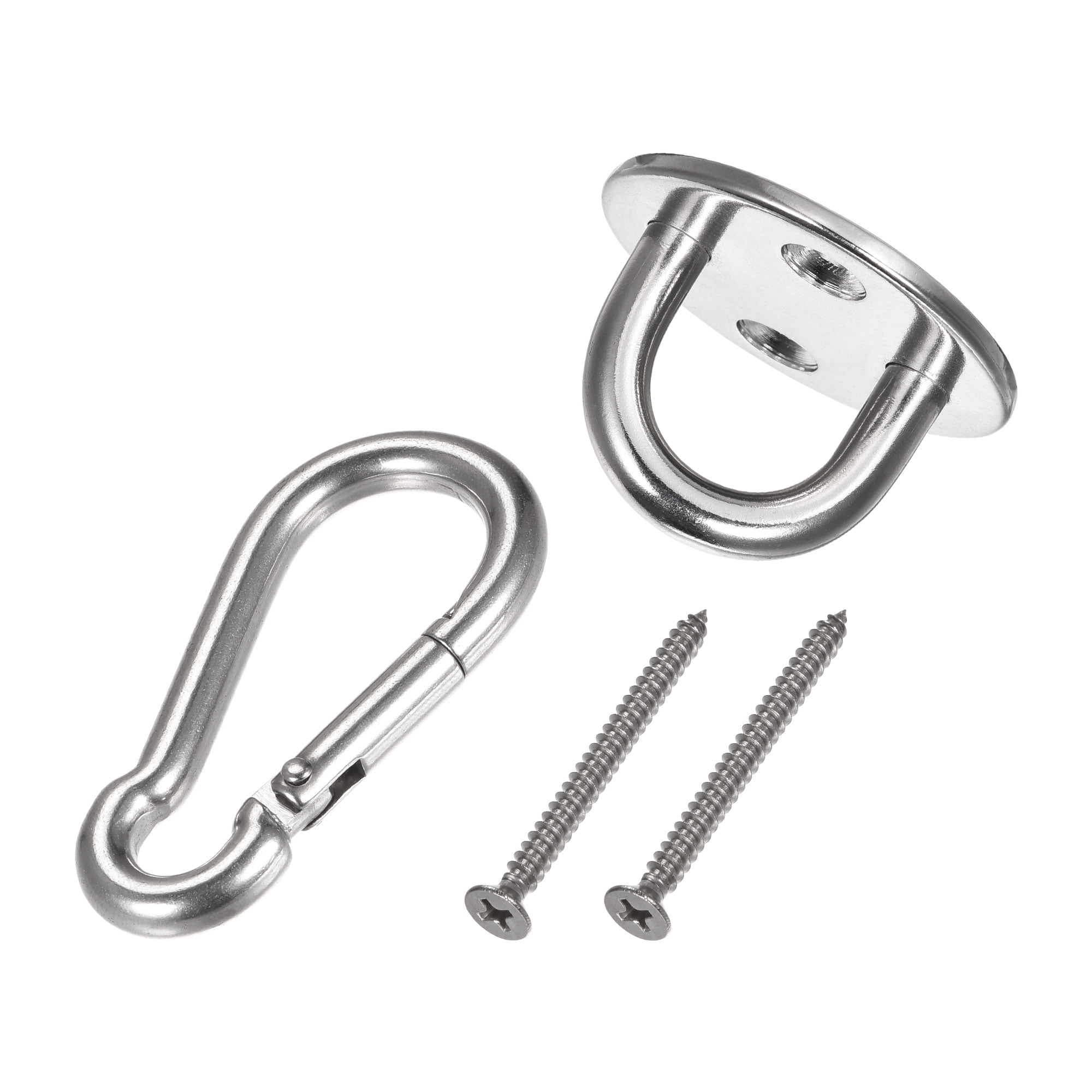 Uxcell Ceiling Hooks 304 Stainless Steel 33mm Round Plate U Shape Hooks ...