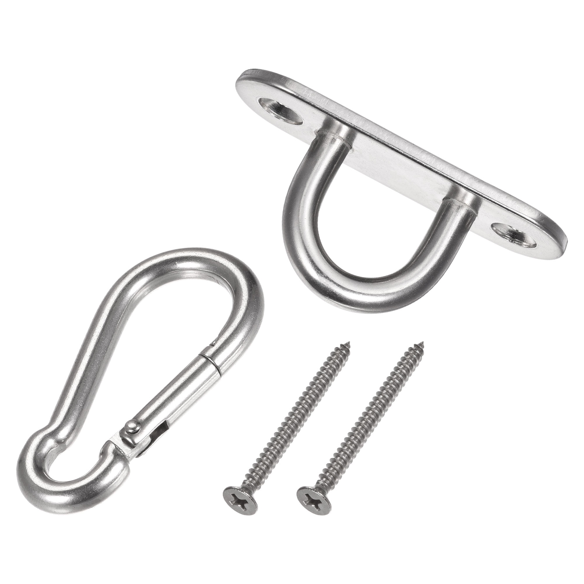 Uxcell Ceiling Hooks 304 Stainless Steel 60x20mm Oval Plate U Shape ...