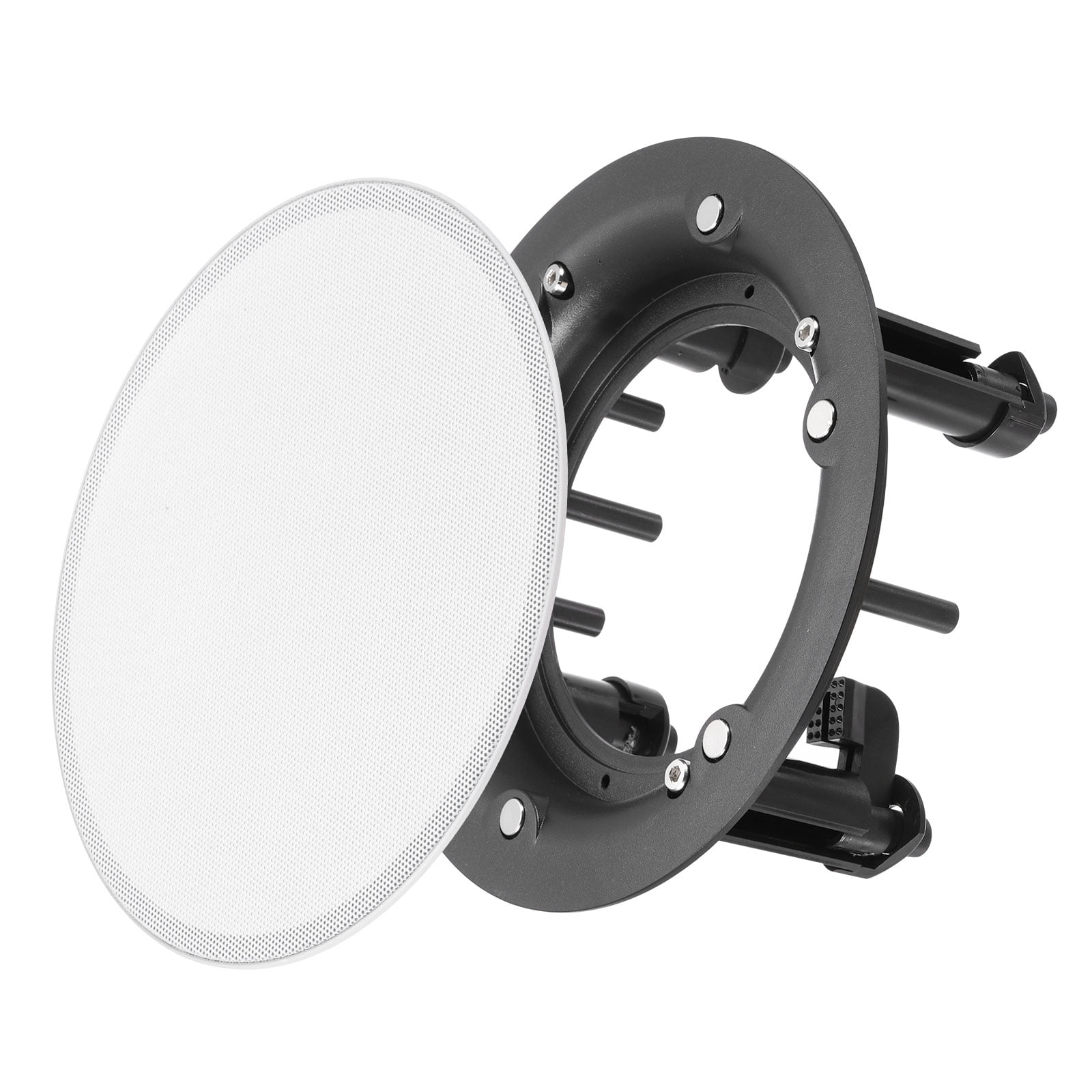 Uxcell Ceiling In-Wall Speaker Grille Cover and Base, 6.9 Inch White ...