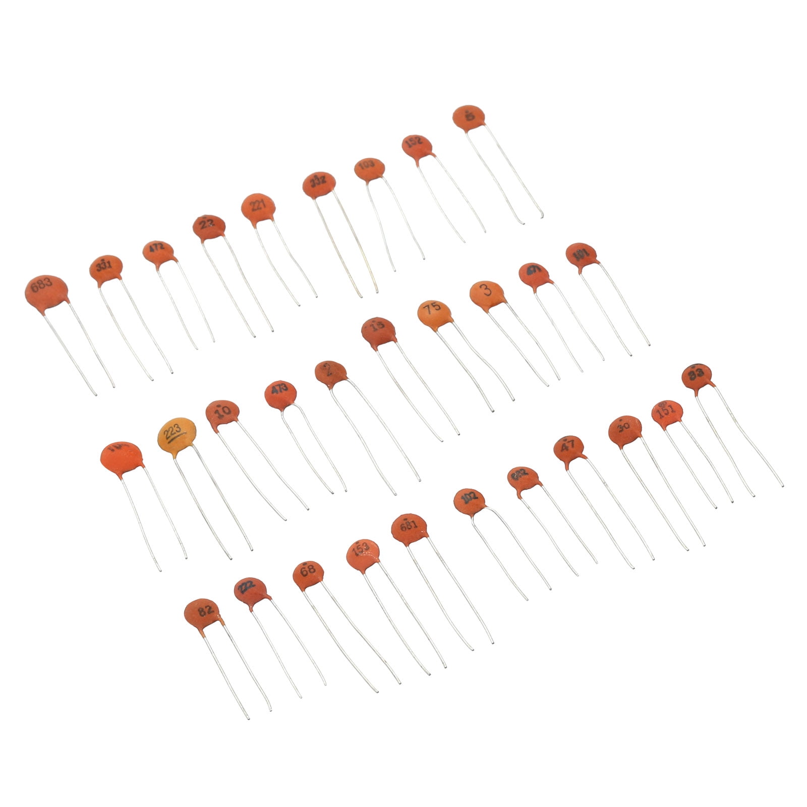 Uxcell Ceramic Capacitor Assorted Kit 2pf to 0.1nf104 30 Types in a Bag ...