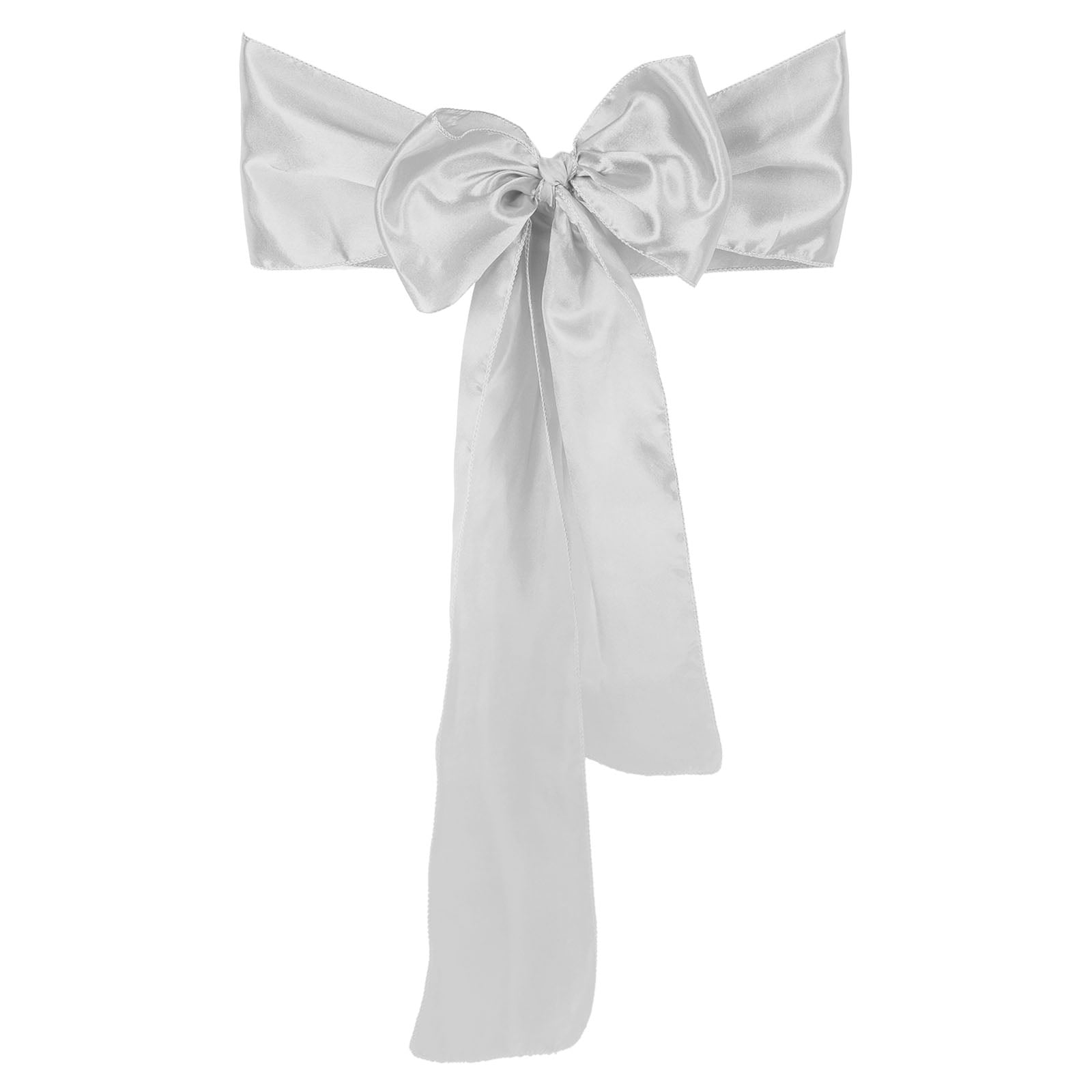 Uxcell Chair Sashes Ties Chair Bows Ribbon Decorative Sashes Silver ...