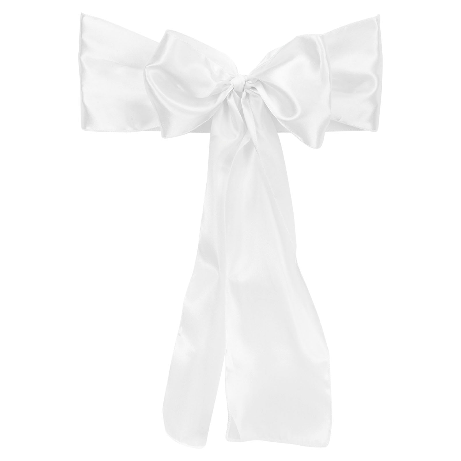 Uxcell Chair Sashes Ties Chair Bows Ribbon Decorative Sashes White 10 ...