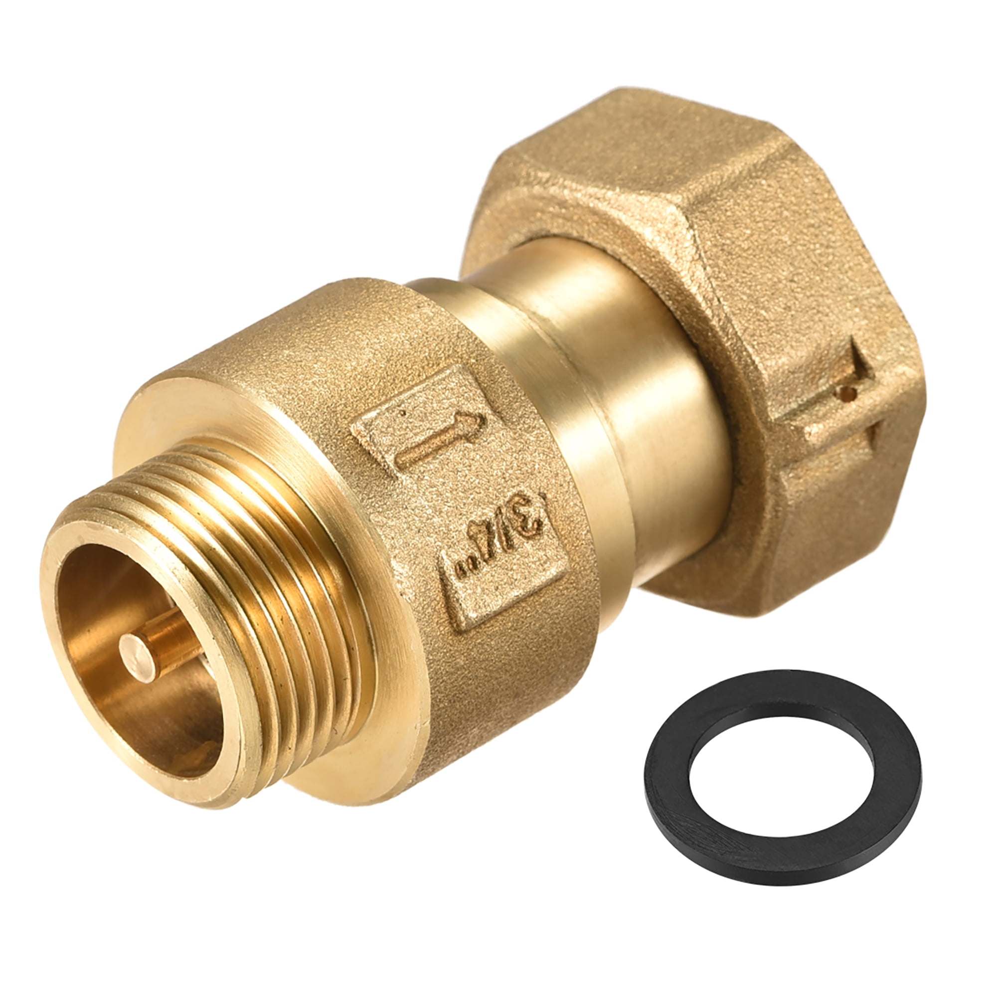 Uxcell Check Valve DN20, Male to Female Thread Brass, Prevent Fluid ...