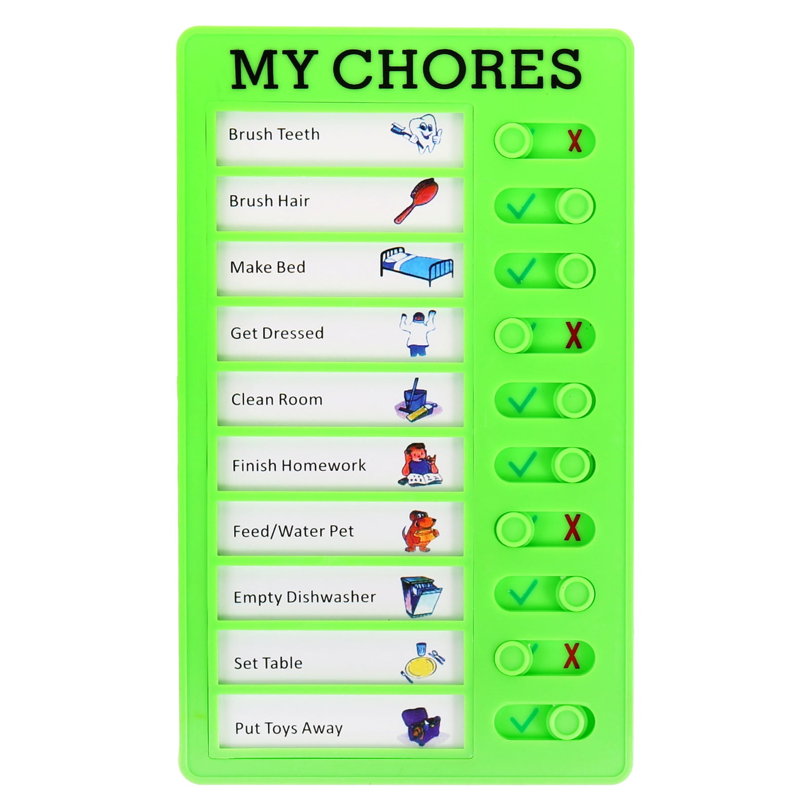 Uxcell Checklist Board, Plastic Chore Chart to Do List Daily Task Schedule Detachable Planner My ...