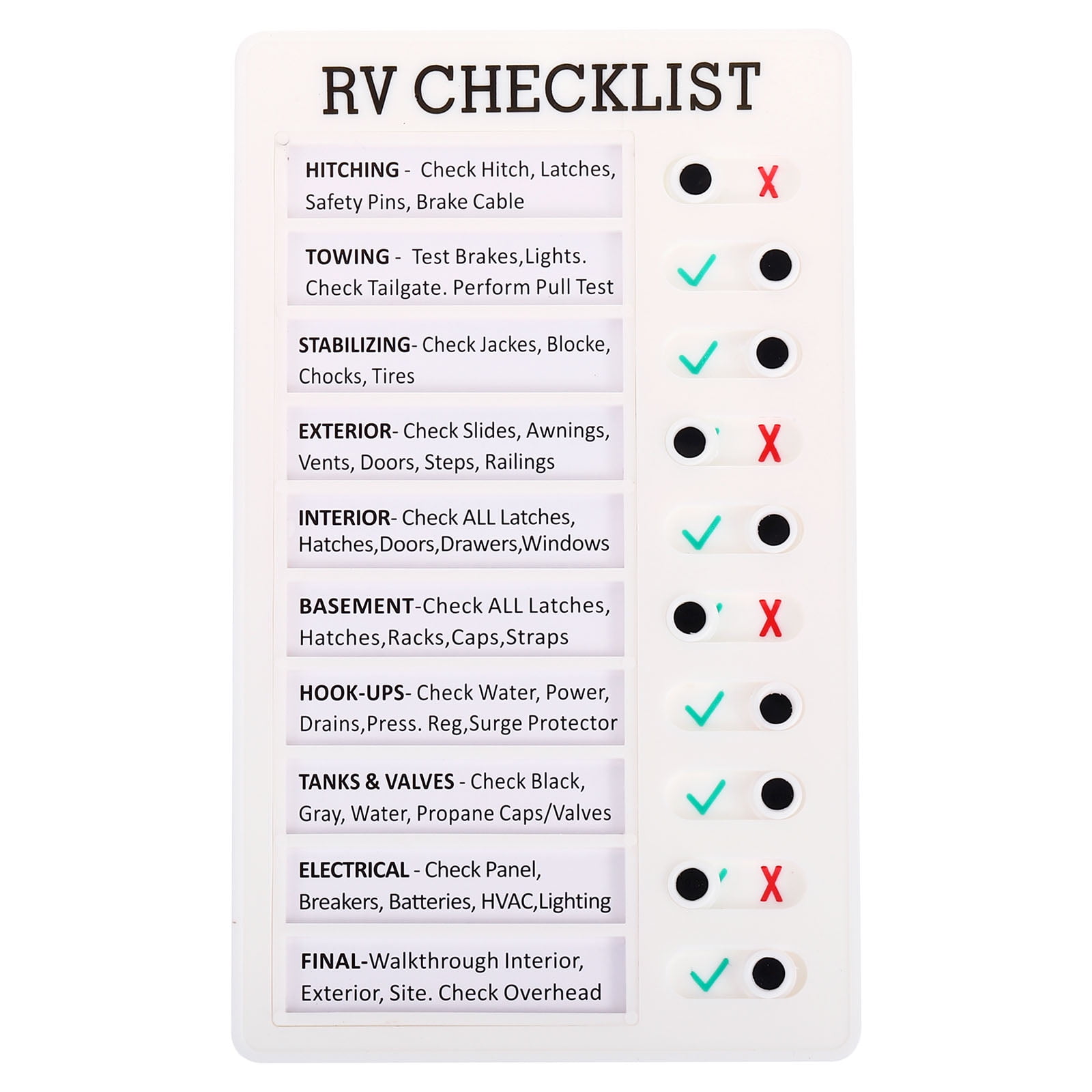 Uxcell Checklist Board, Plastic Chore Chart to Do List Daily Task ...