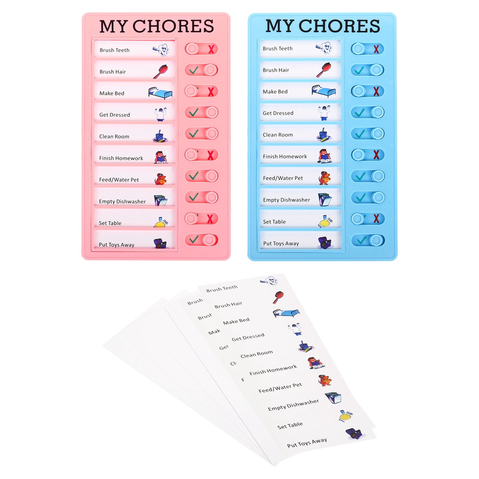 Uxcell Checklist Board Set, 2 Pcs Plastic Memo Chore Chart Task ...