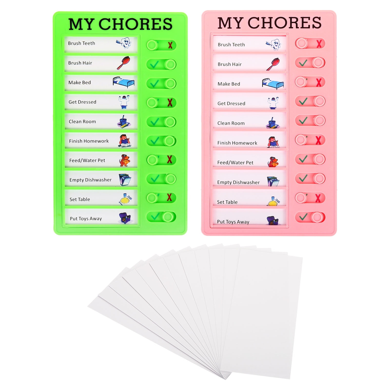 Uxcell Checklist Board Set, 2 Pcs Plastic Memo Chore Chart Task ...