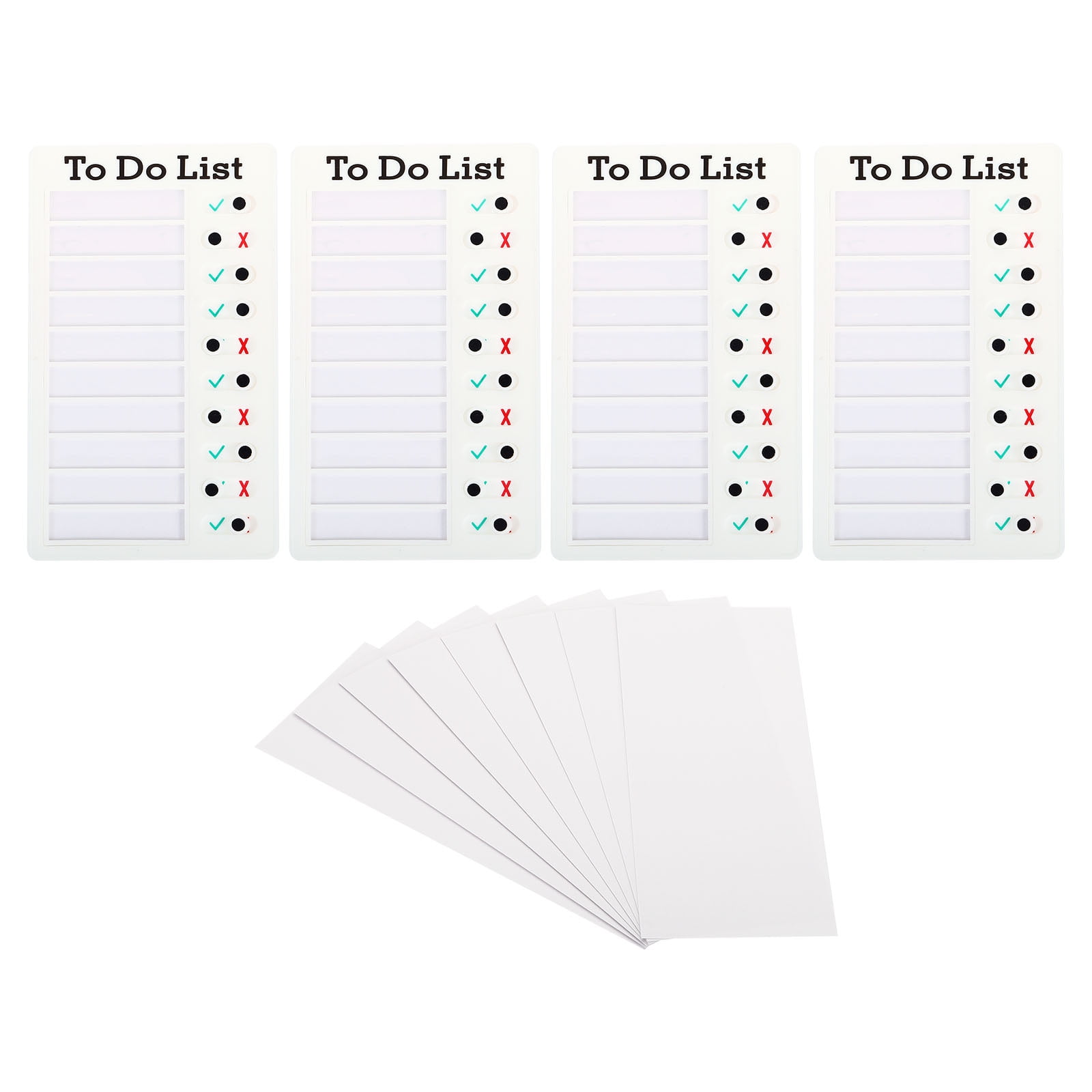 Uxcell Checklist Board Set, 4Pcs Plastic Memo Chore Chart Task Schedule with Blank Cardstock Pen ...