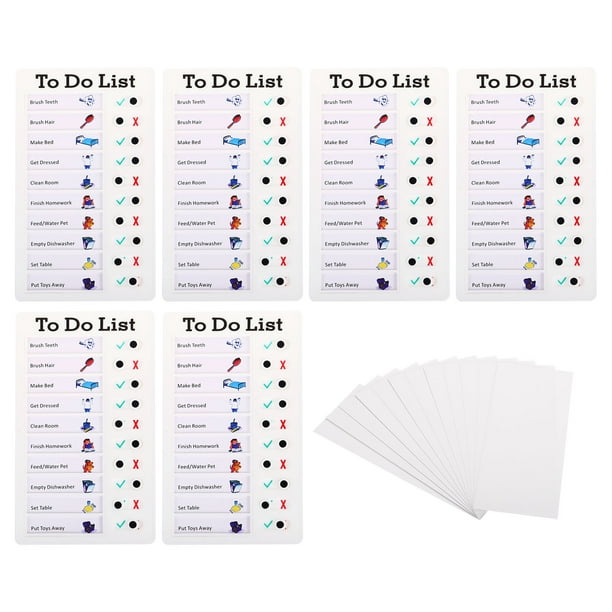 Uxcell Checklist Board Set, 6 Pcs Plastic Memo Chore Chart Task ...