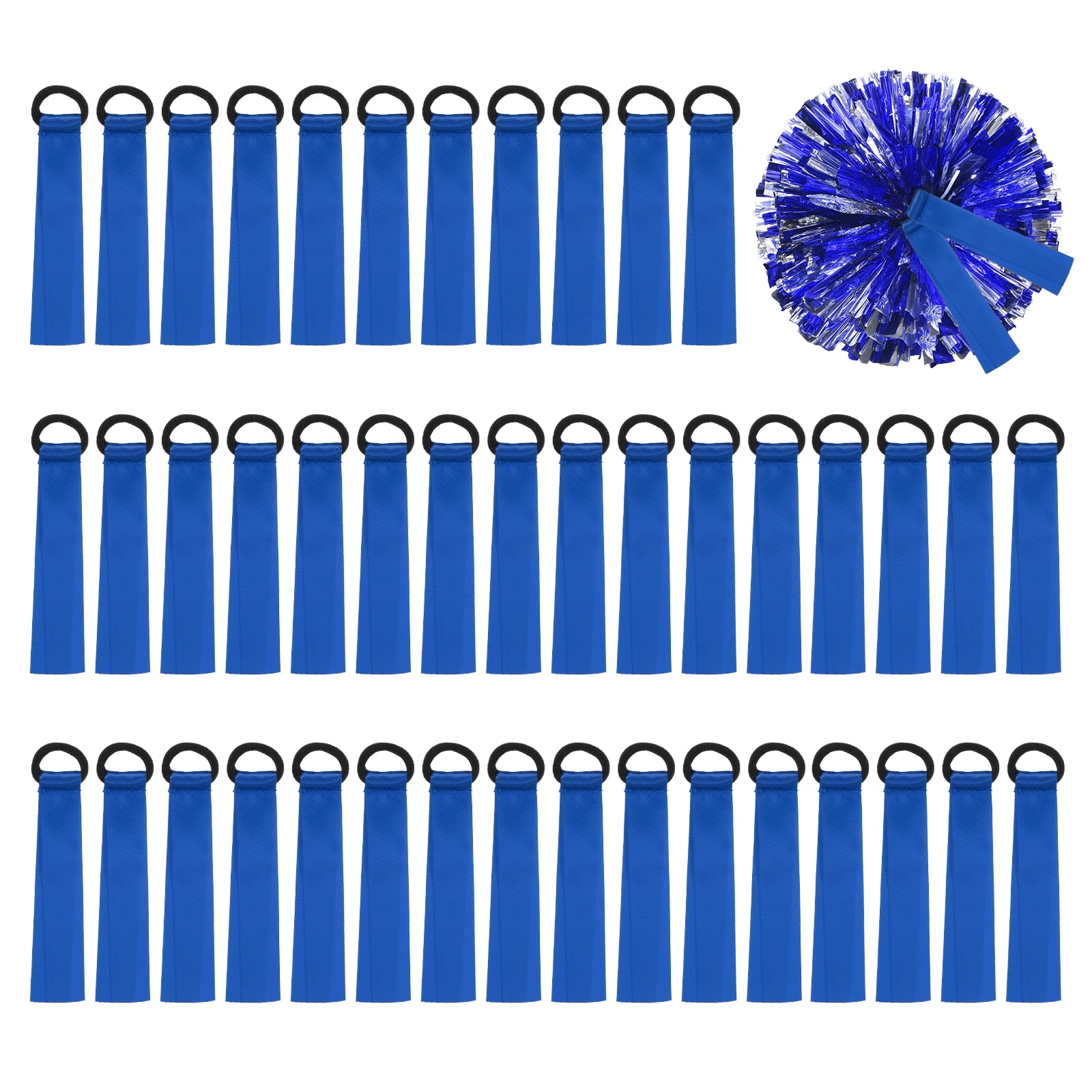 Uxcell 48 Pcs Cheerleader Pom Poms Name Tag Blank Gear Tags Blue ...