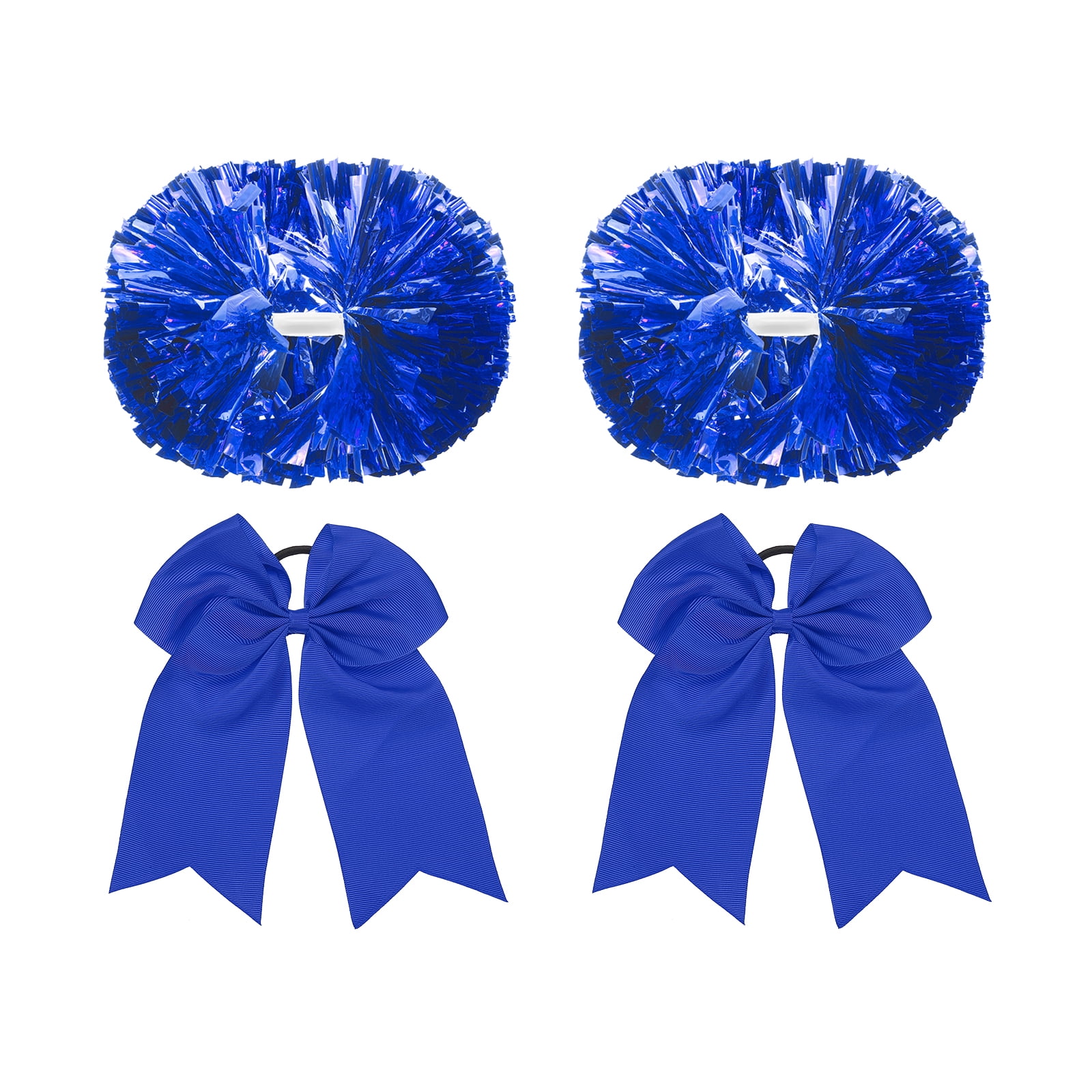 Uxcell Cheerleading Pom Poms, with Baton Handle and 2Pcs Blue Large ...