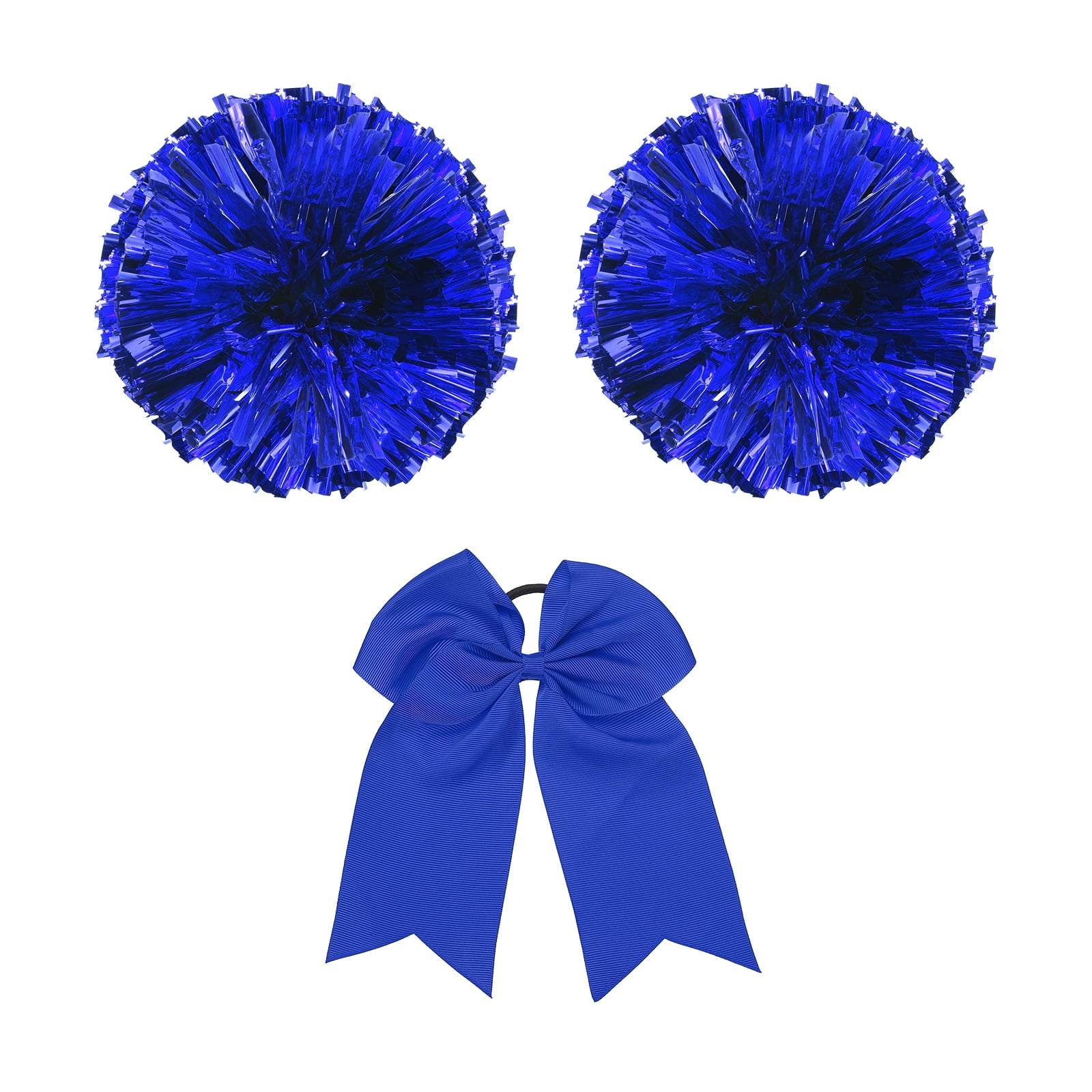 Uxcell Cheerleading Pom Poms, with Finger Holes and Blue Large ...