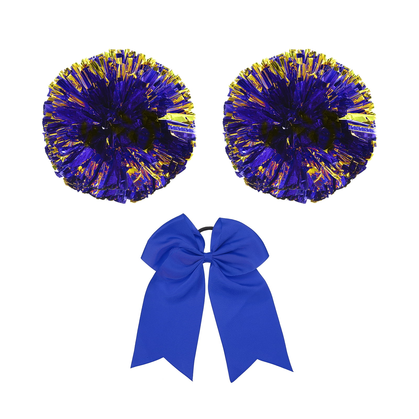 Uxcell Cheerleading Pom Poms, with Finger Holes and Blue Large ...