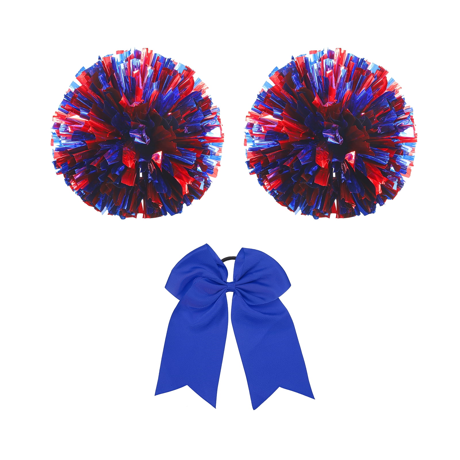 Uxcell Cheerleading Pom Poms, with Finger Holes and Blue Large ...