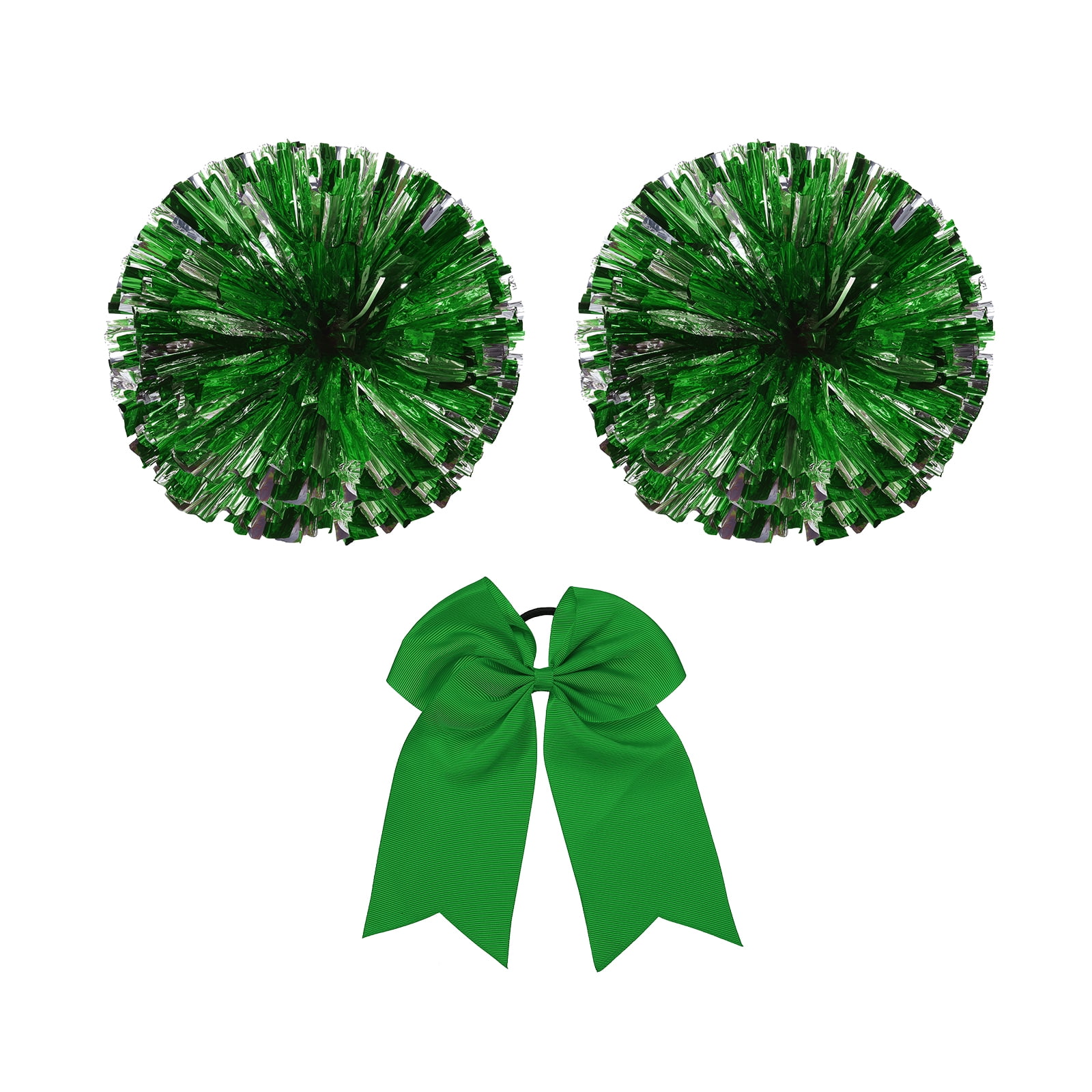 Uxcell Cheerleading Pom Poms, with Finger Holes and Green Large ...