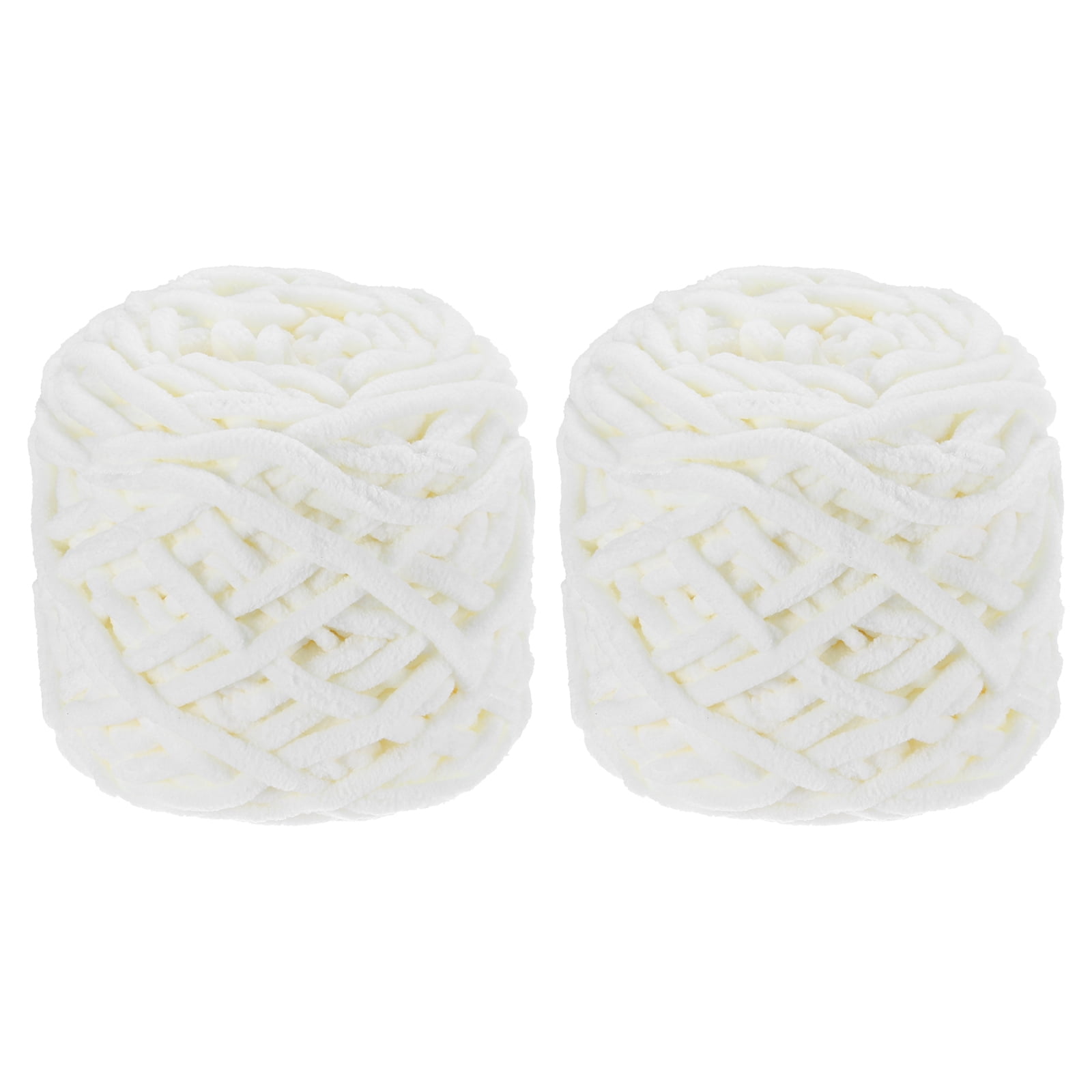 Uxcell Chenille Chunky Yarns, Plush Bulky Thick Fluffy Yarn for Crochet ...