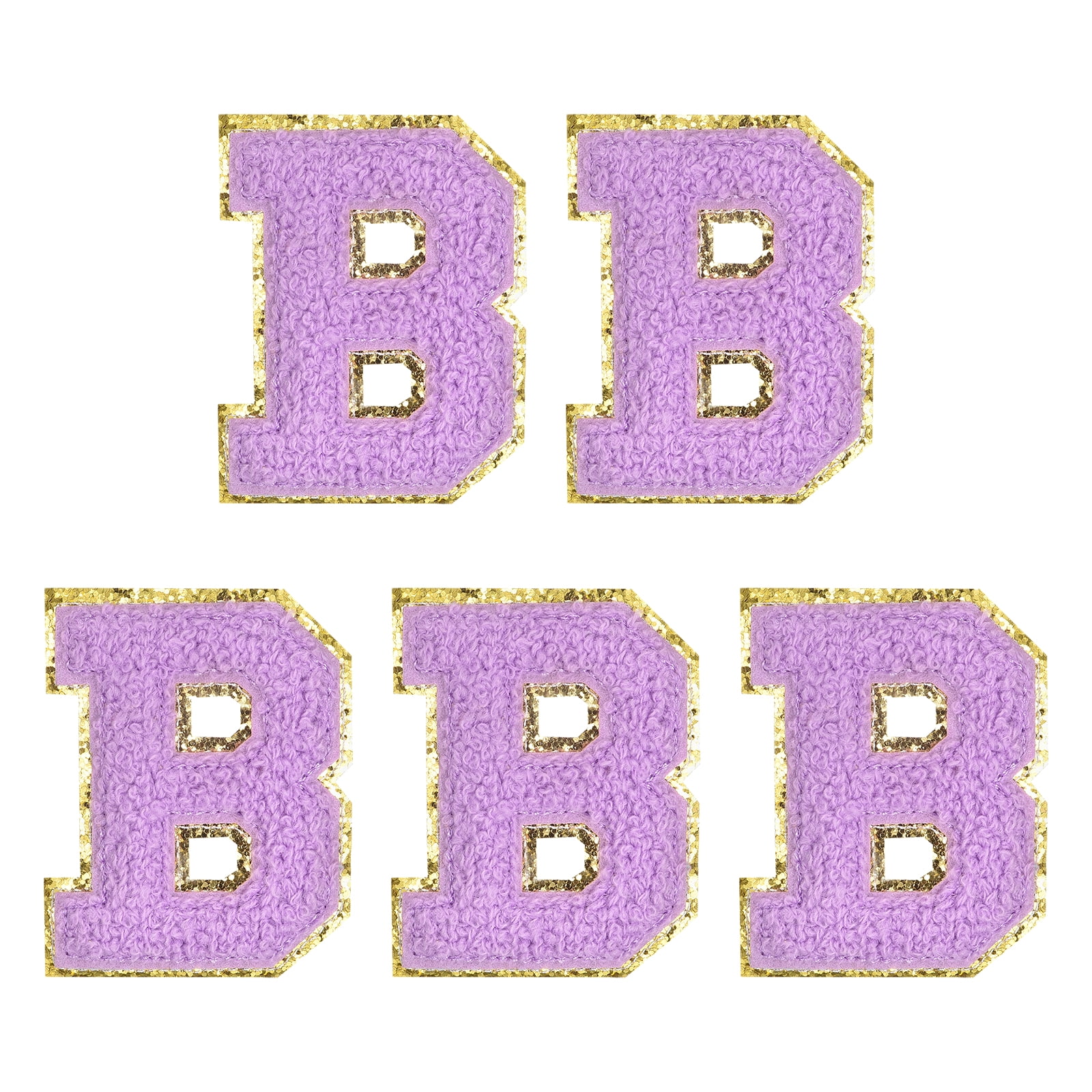 Uxcell Chenille Letter B Embroidered Patches 2.2" Self Adhesive Letter ...