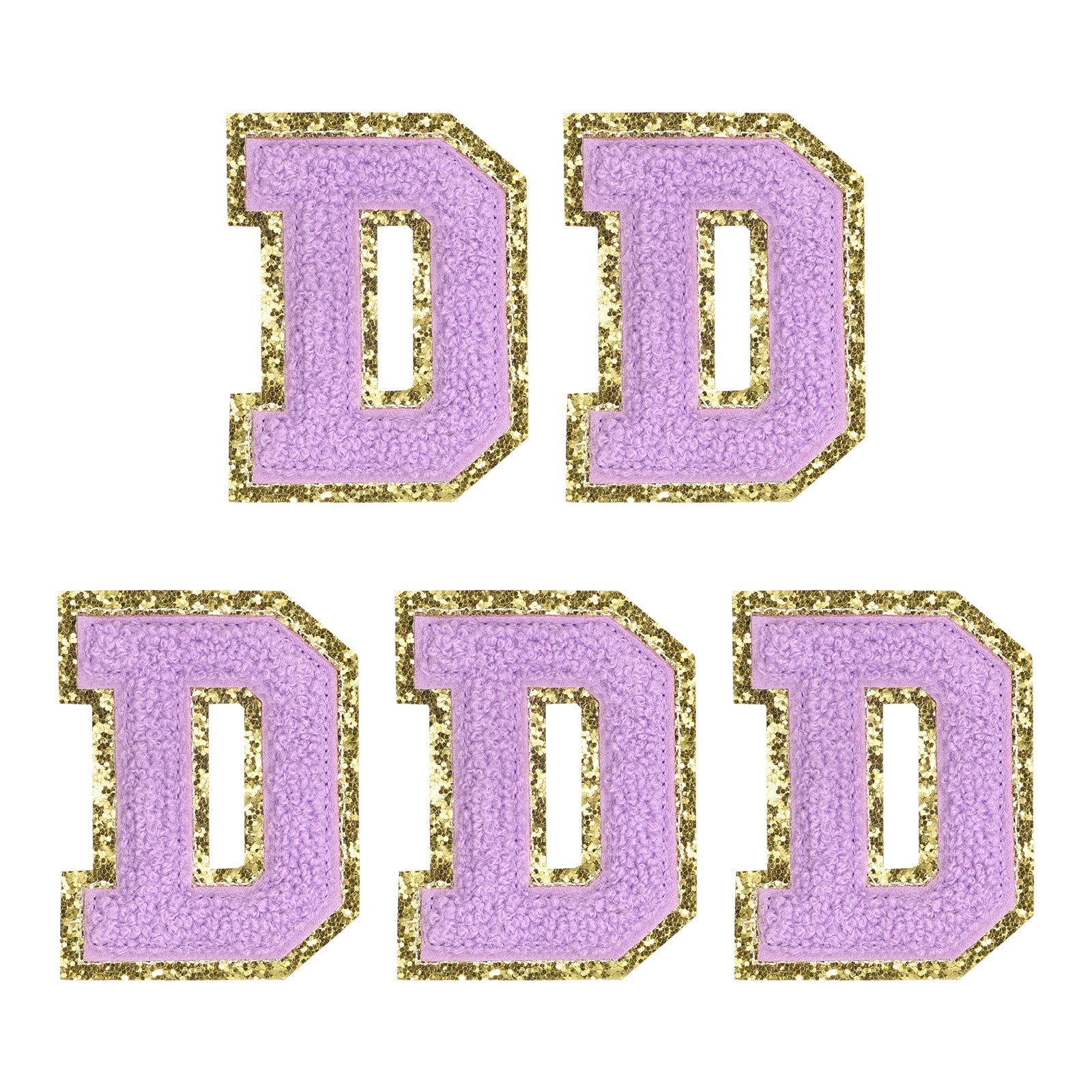 Uxcell Chenille Letter D Embroidered Patches 2.2" Self Adhesive Letter ...