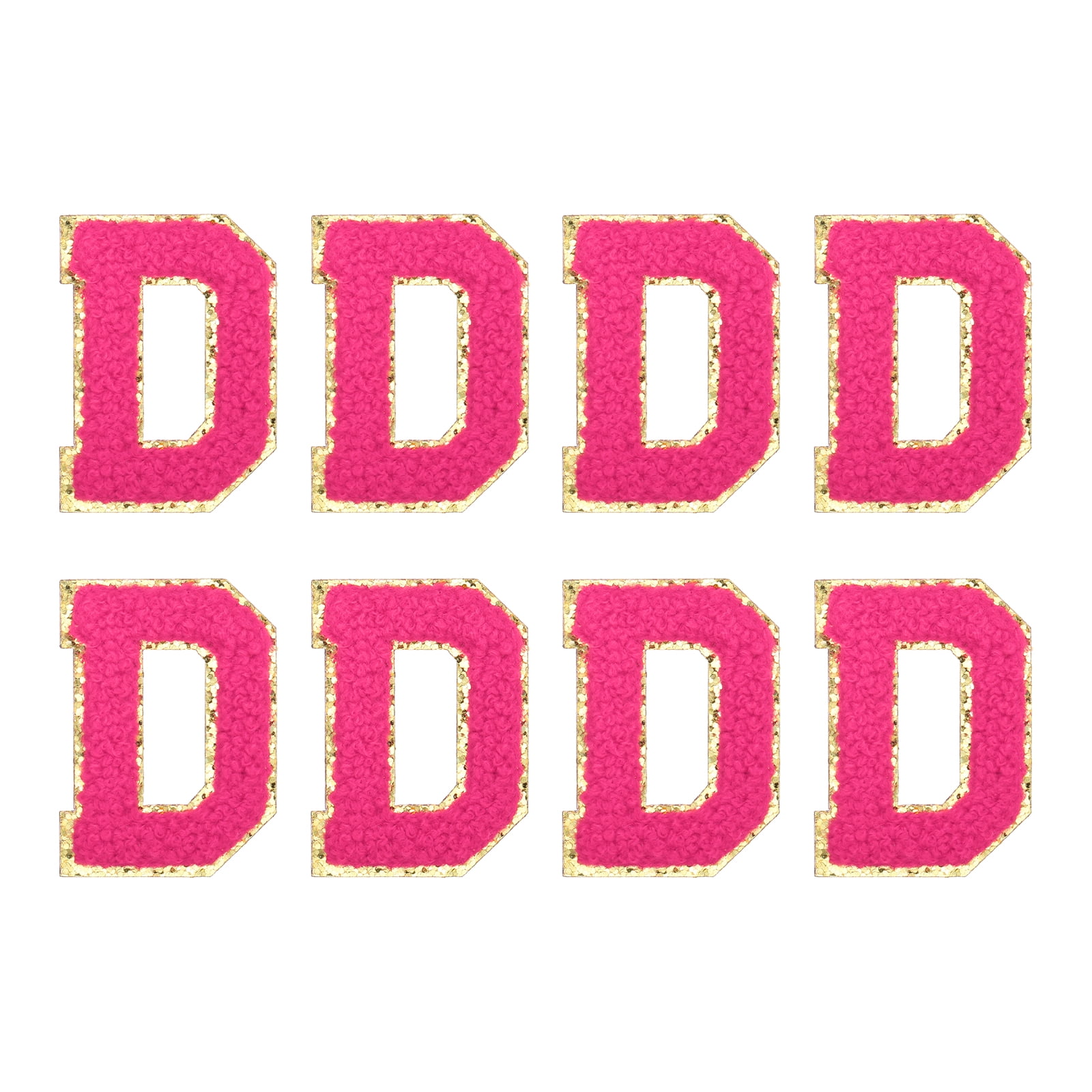 Uxcell Chenille Letter D Embroidered Patches 2.2" Self Adhesive Letter ...