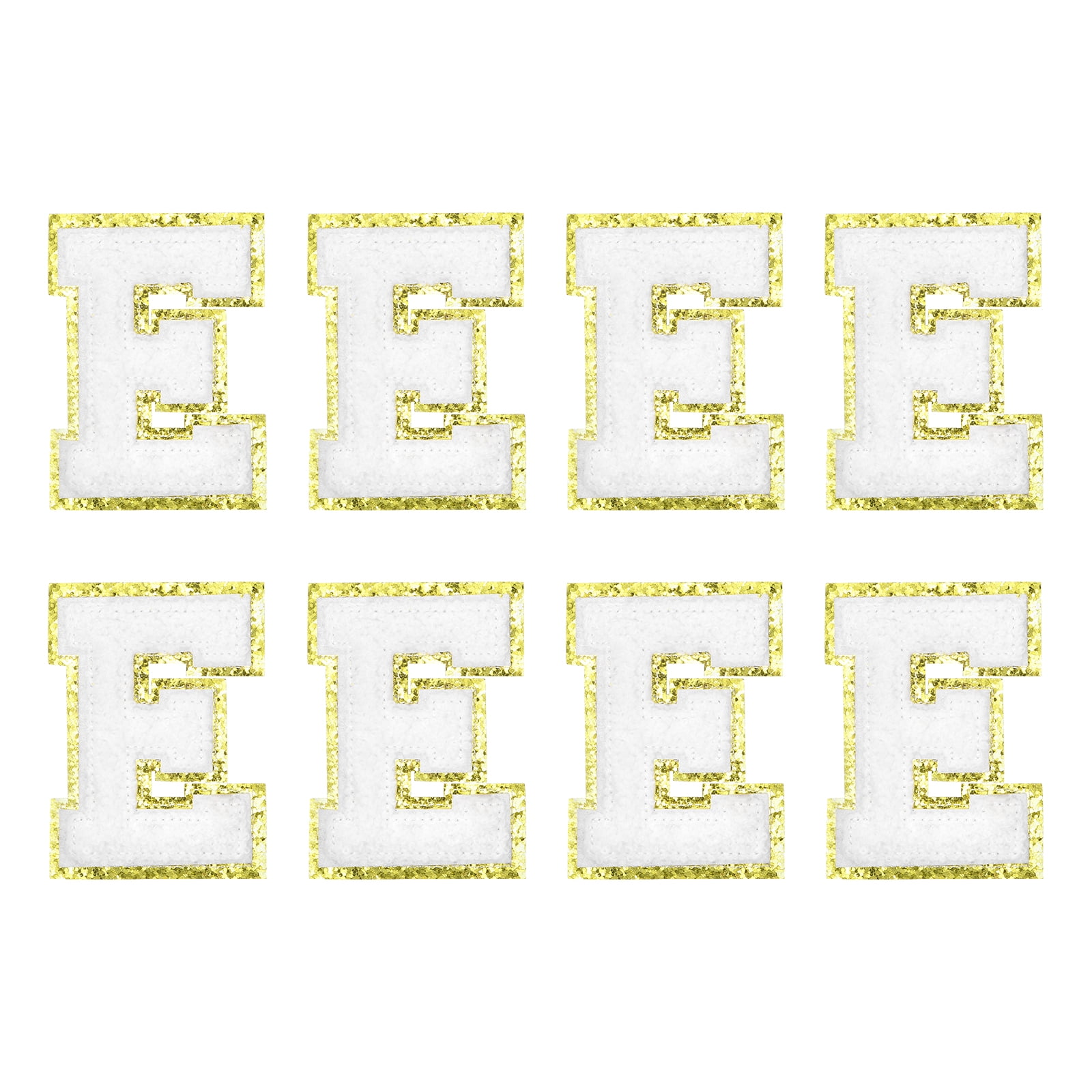 Uxcell Chenille Letter E Embroidered Patches 2.2" Self Adhesive Letter ...