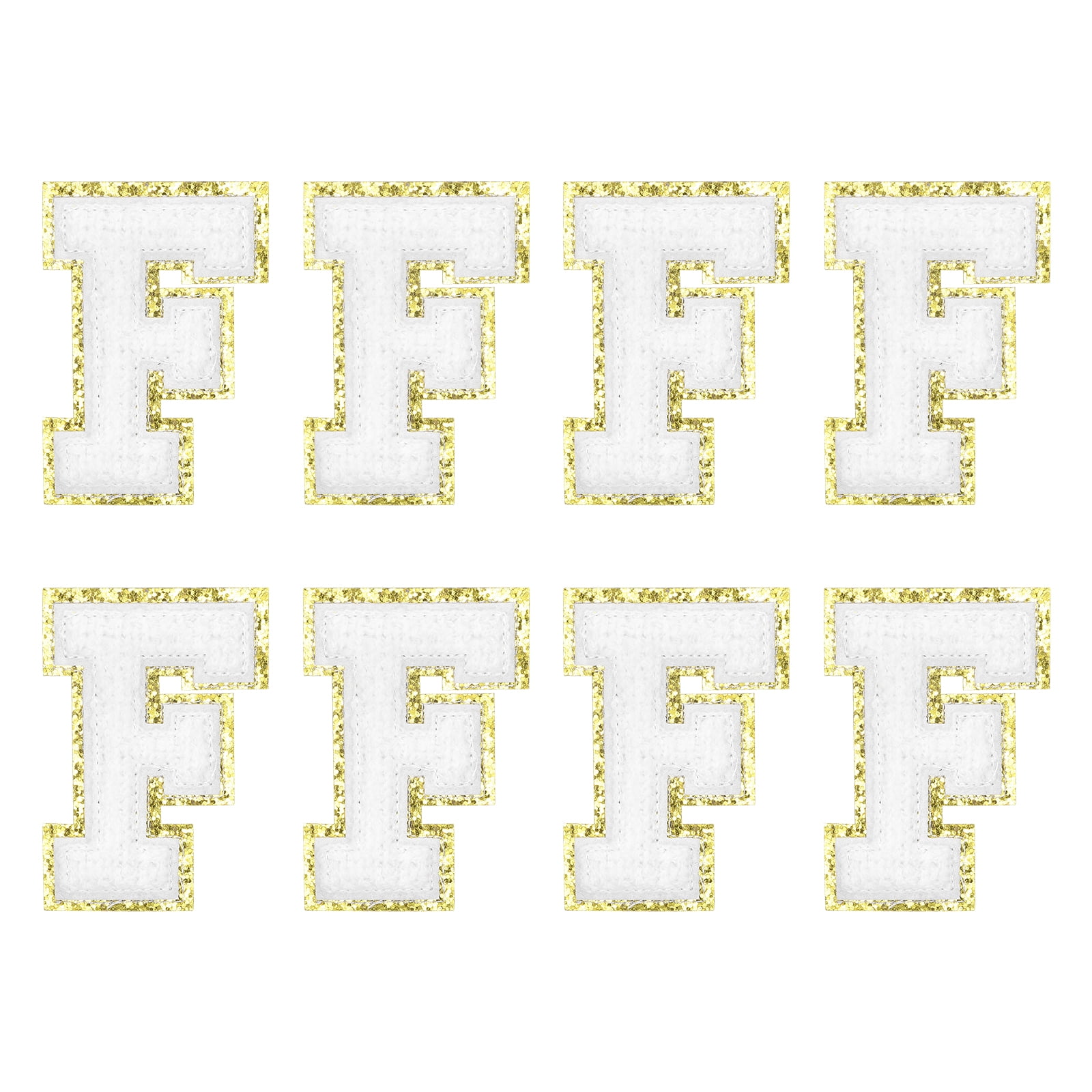 Uxcell Chenille Letter F Embroidered Patches 2.2" Self Adhesive Letter ...