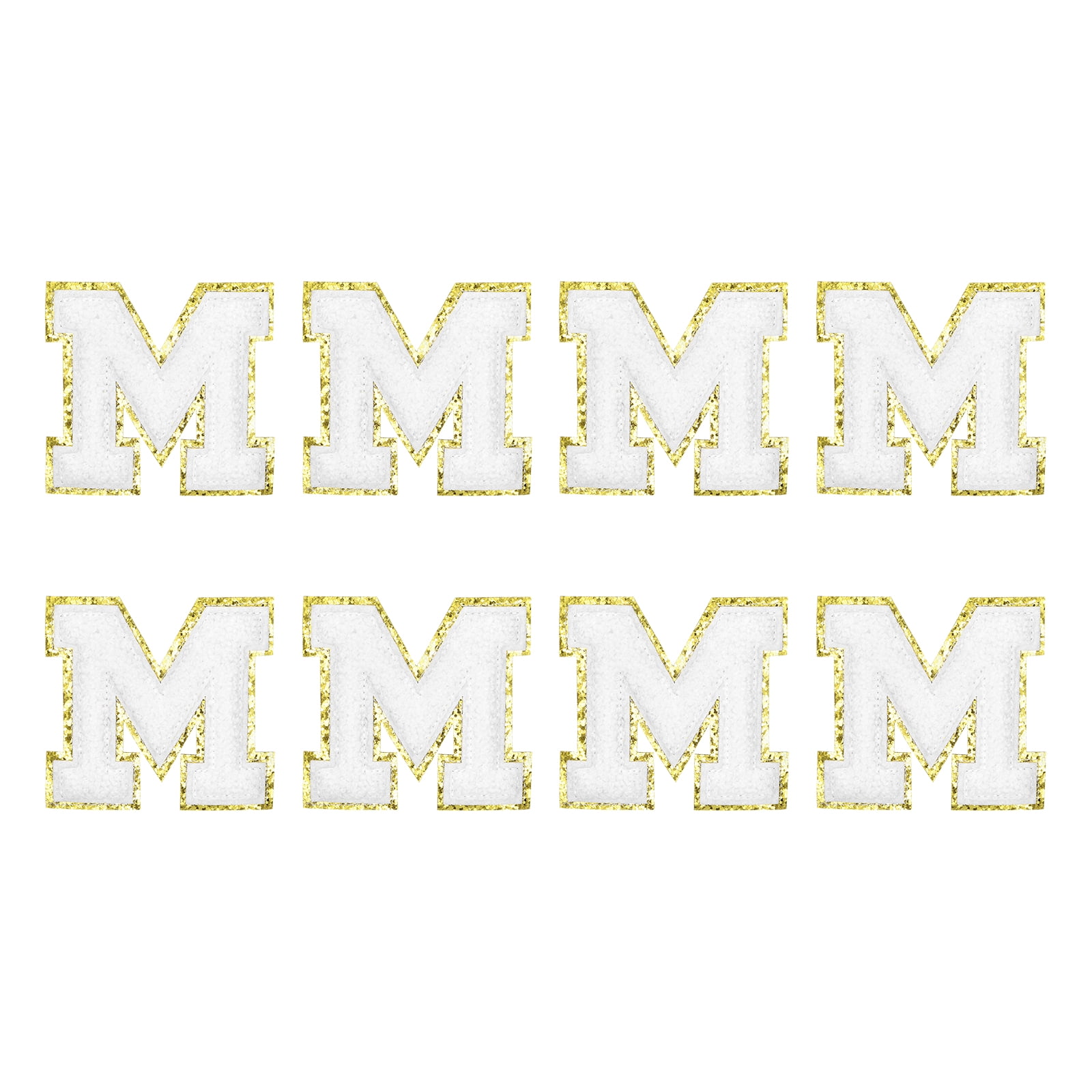 Uxcell Chenille Letter M Embroidered Patches 2.2" Self Adhesive Letter ...