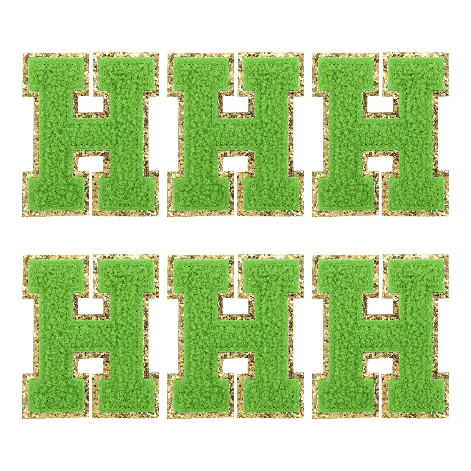 Uxcell Chenille Letter Patches 2.2" Self Adhesive Letter H Stick on ...
