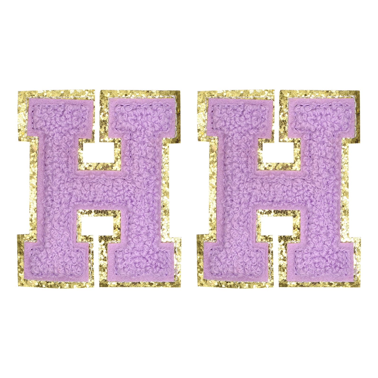 Uxcell Chenille Letter Patches 2.2" Self Adhesive Letter H Stick on ...