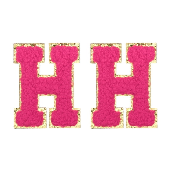 Uxcell Chenille Letter Patches 2.2" Self Adhesive Letter H Stick on ...