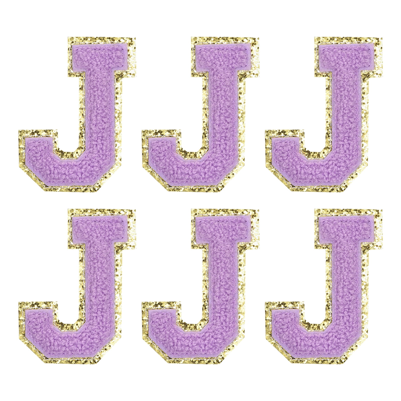 Uxcell Chenille Letter Patches 2.2" Self Adhesive Letter J Stick on ...