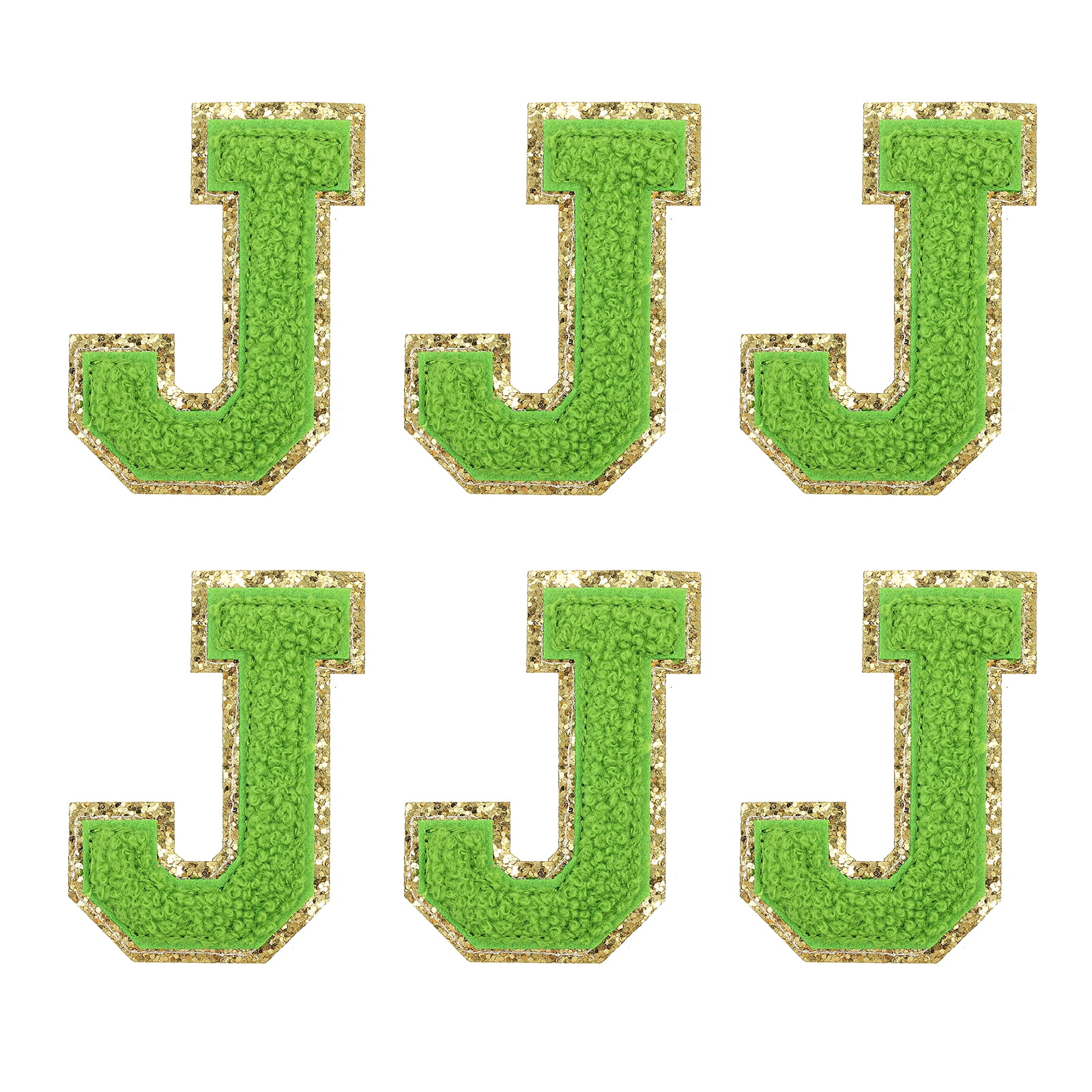 Uxcell Chenille Letter Patches 2.2" Self Adhesive Letter J Stick on ...